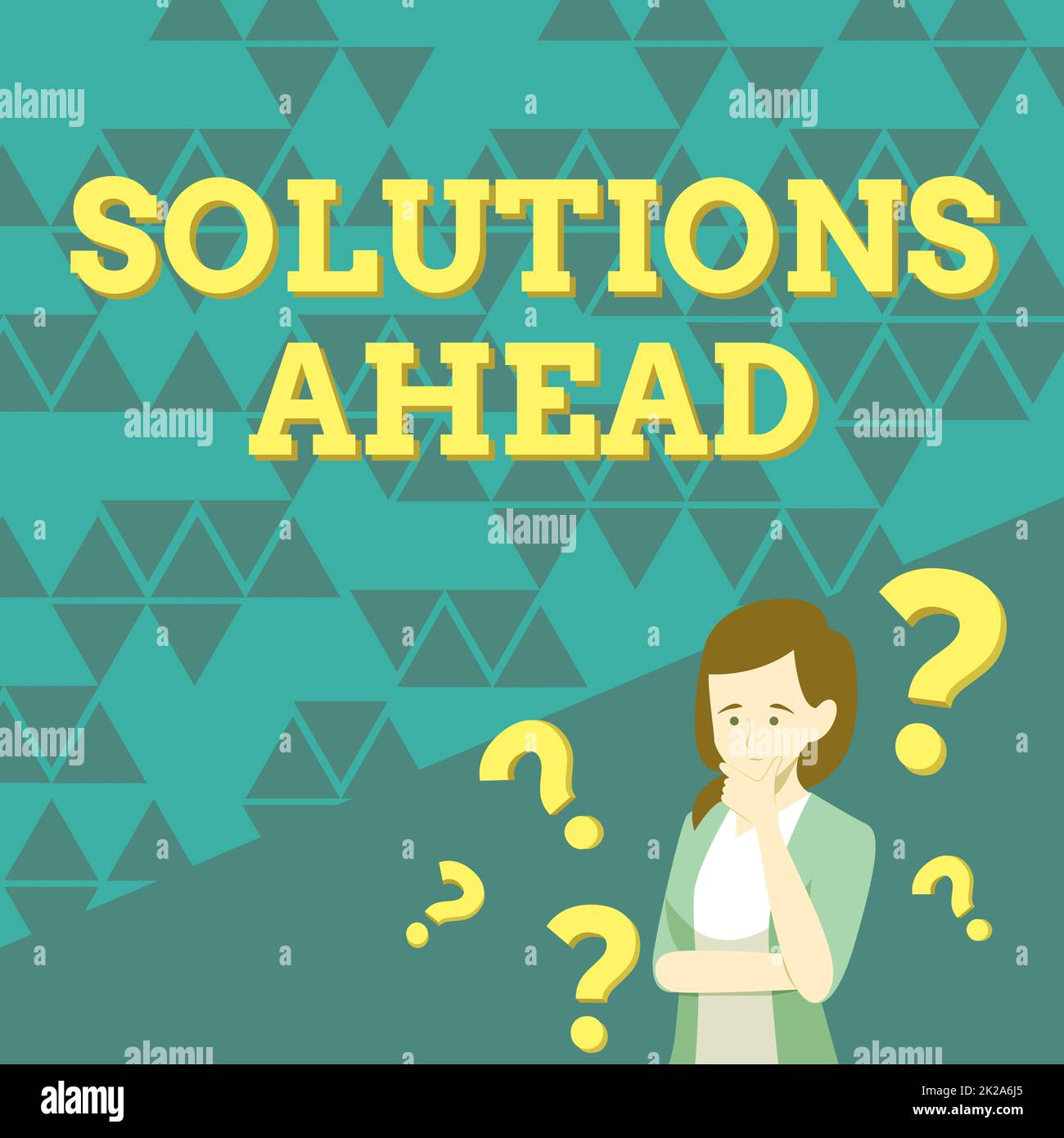 Text sign showing Solutions Ahead. Business approach in advance action ...