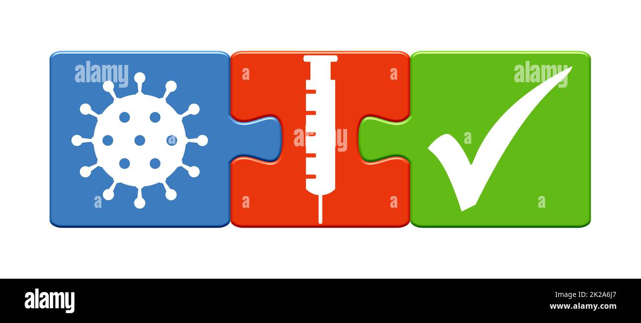 Covid-19 vaccination - Vaccinated icon Stock Photo - Alamy