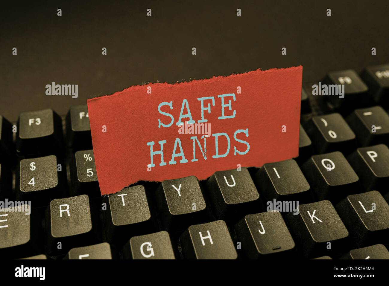 Writing displaying text Safe Hands. Concept meaning Ensuring the ...