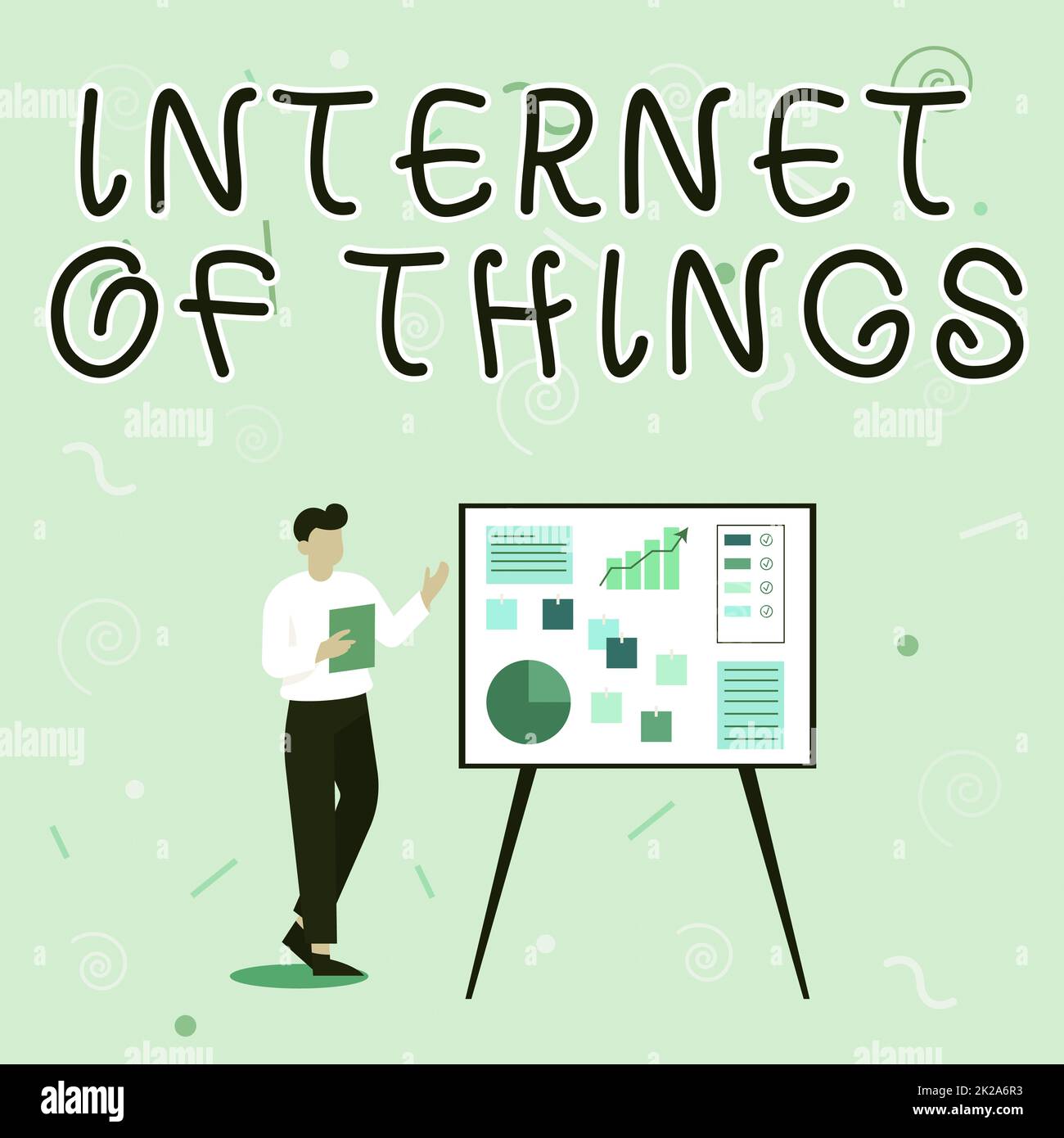Hand writing sign Internet Of Things. Conceptual photo connection of ...
