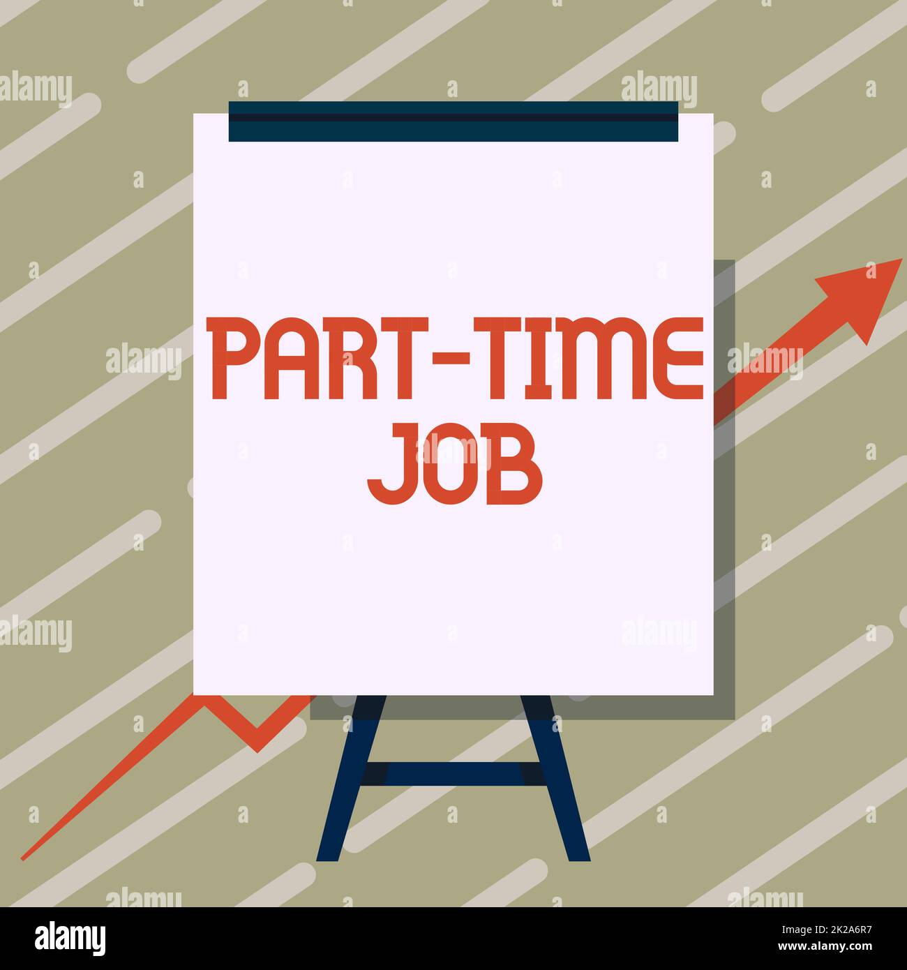 Text sign showing Part time Job. Business idea employment marked by ...