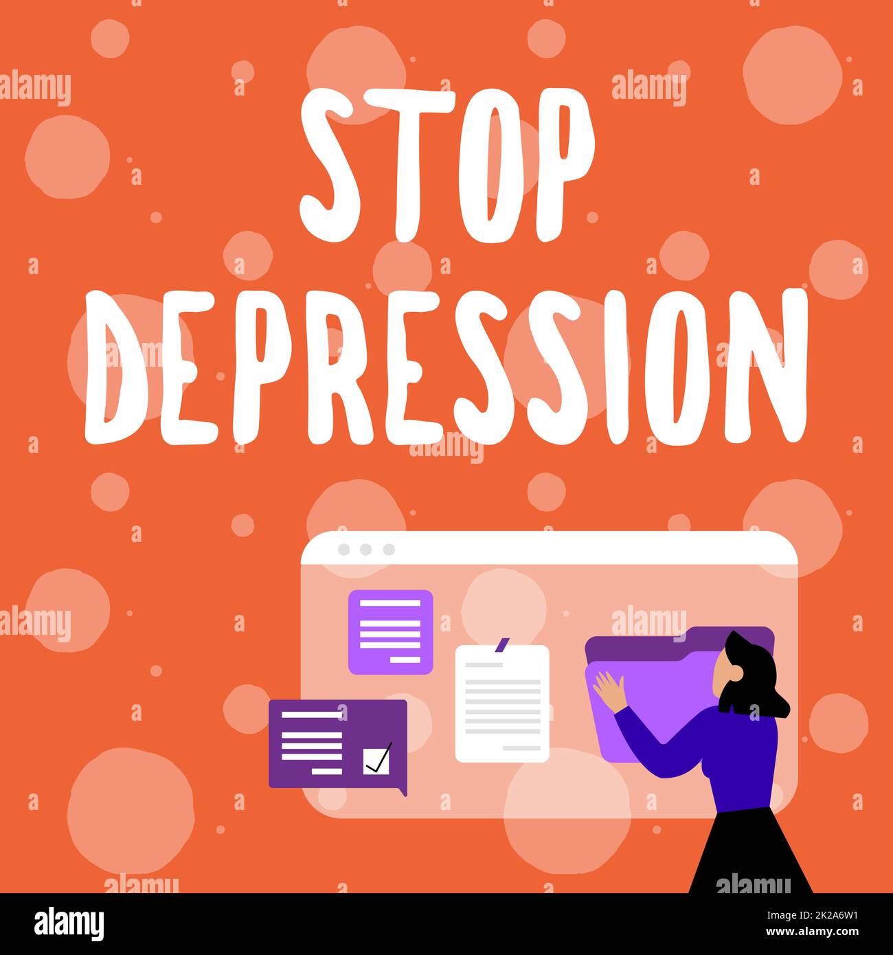 Handwriting text Stop Depression. Concept meaning end the feelings of ...