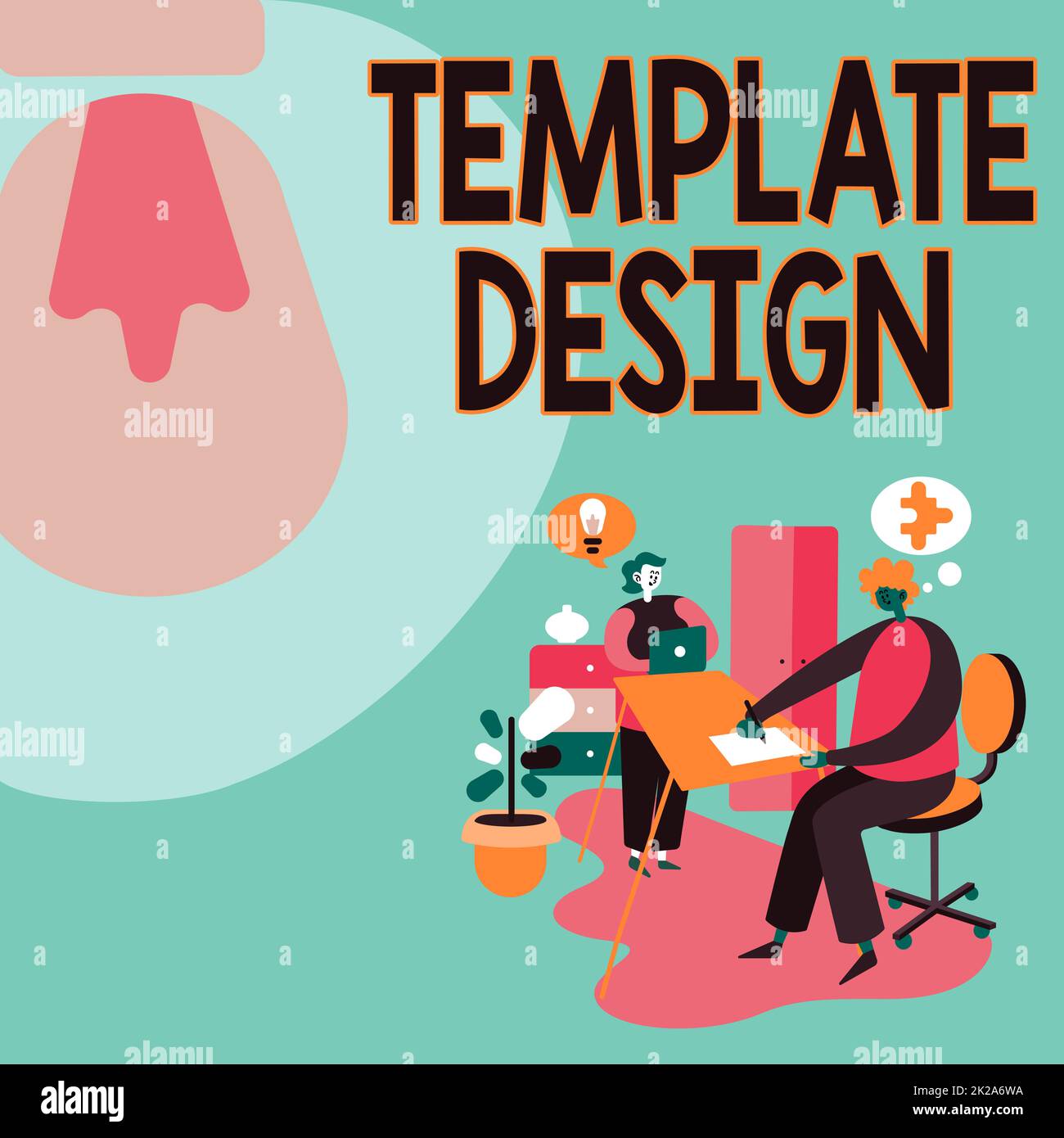 Text caption presenting Template Design. Concept meaning an overall layout or blueprint with a ...