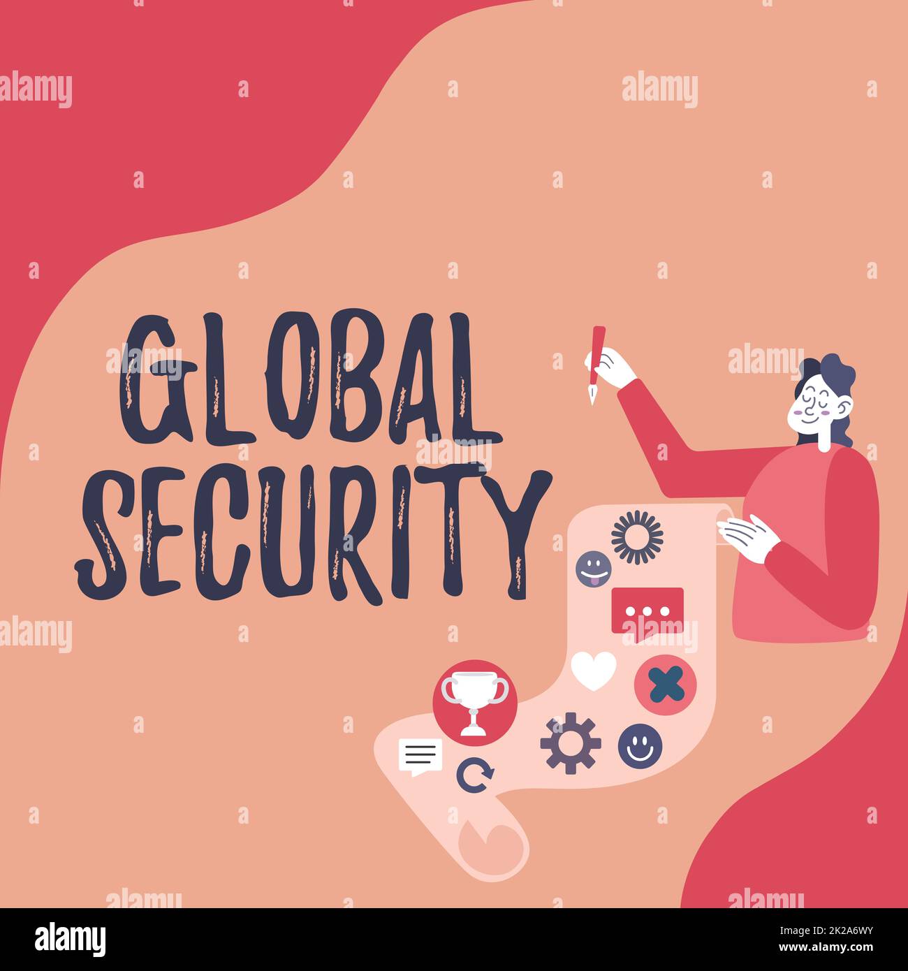 Hand writing sign Global Security. Word Written on protection of the ...