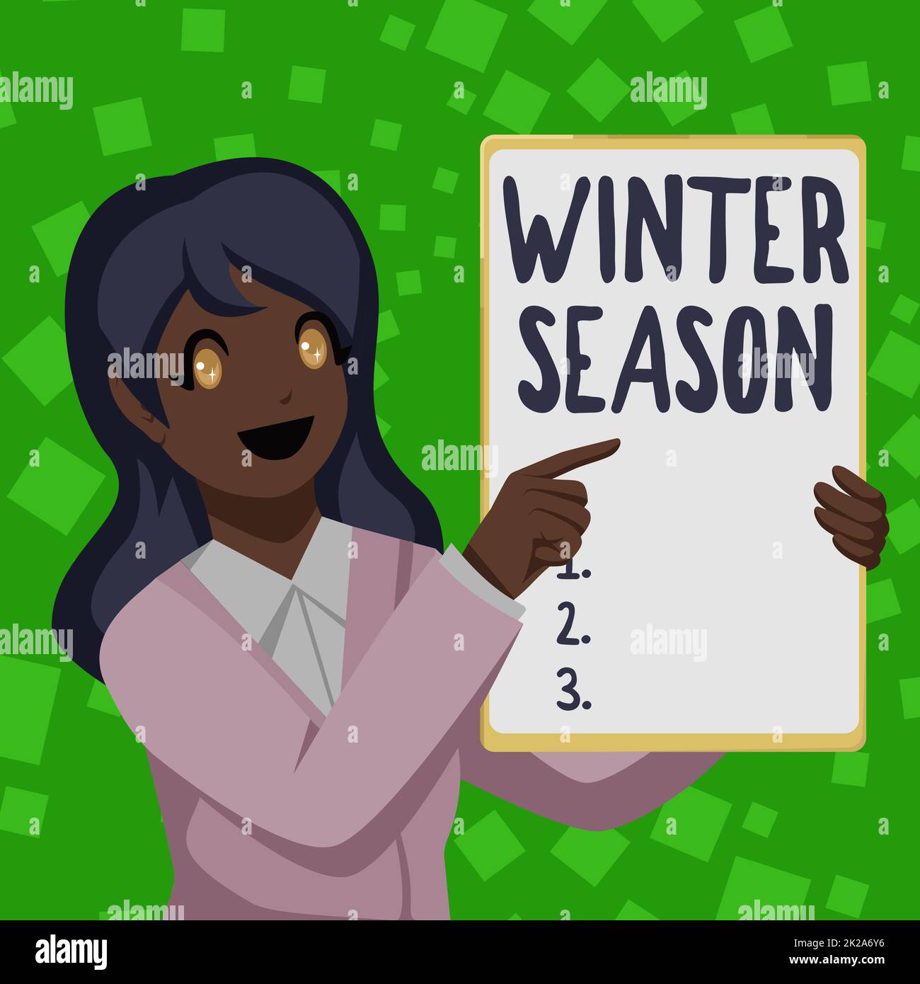 Sign displaying Winter Season. Business overview coldest season of the ...