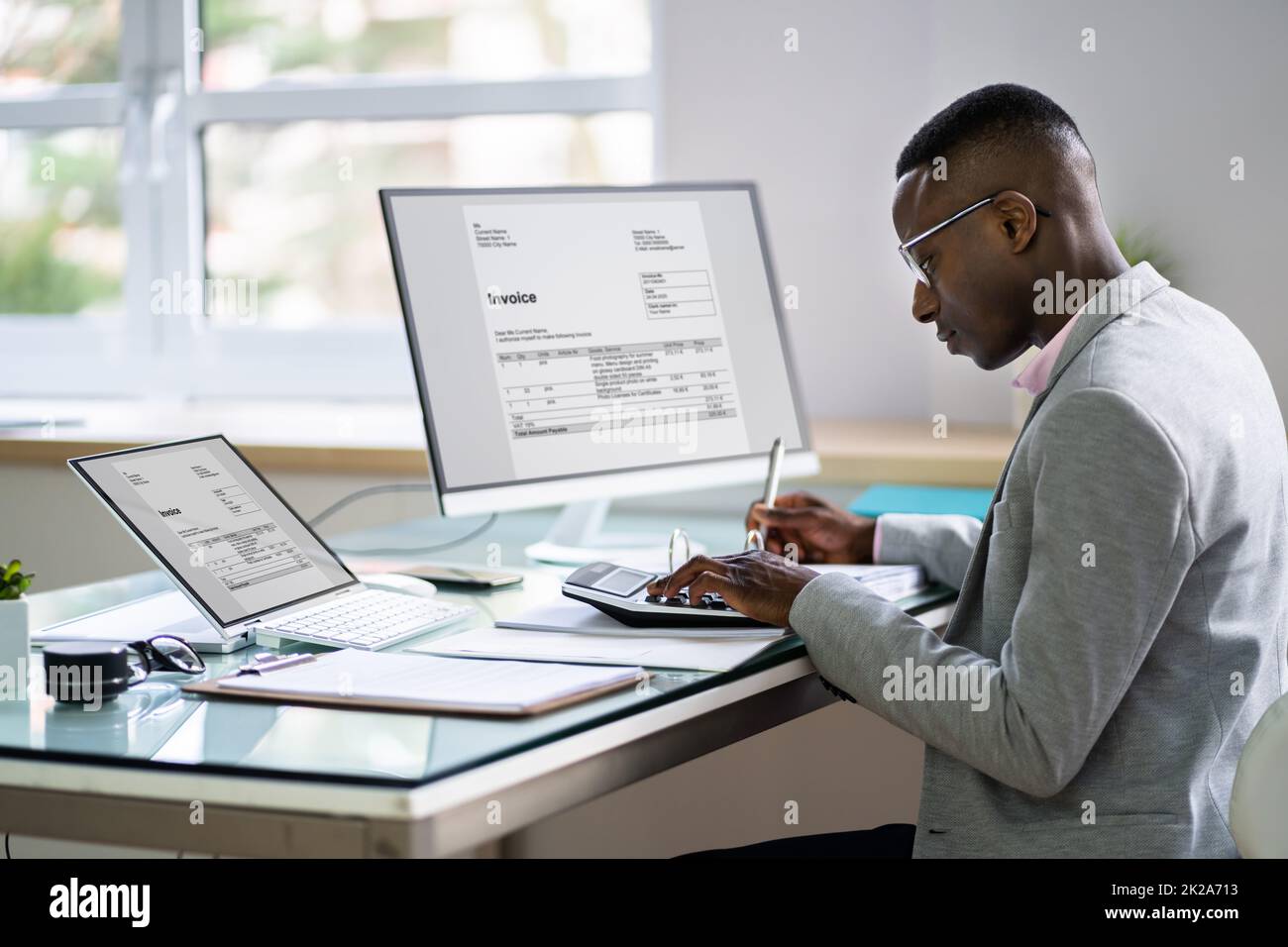 African American Tax Professional Male Stock Photo - Alamy