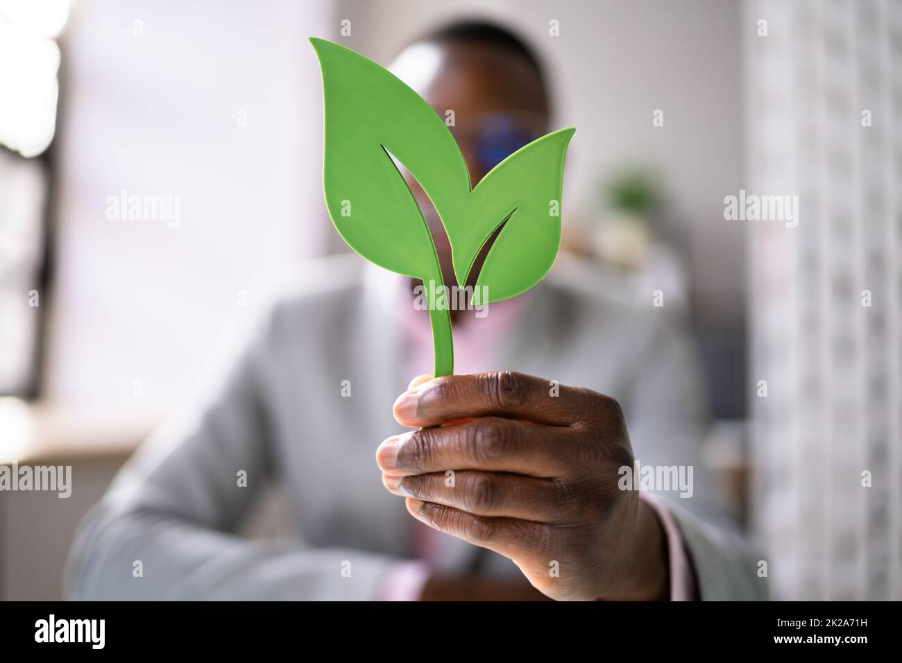 Man Holding Renewable Green Energy Concept Stock Photo - Alamy