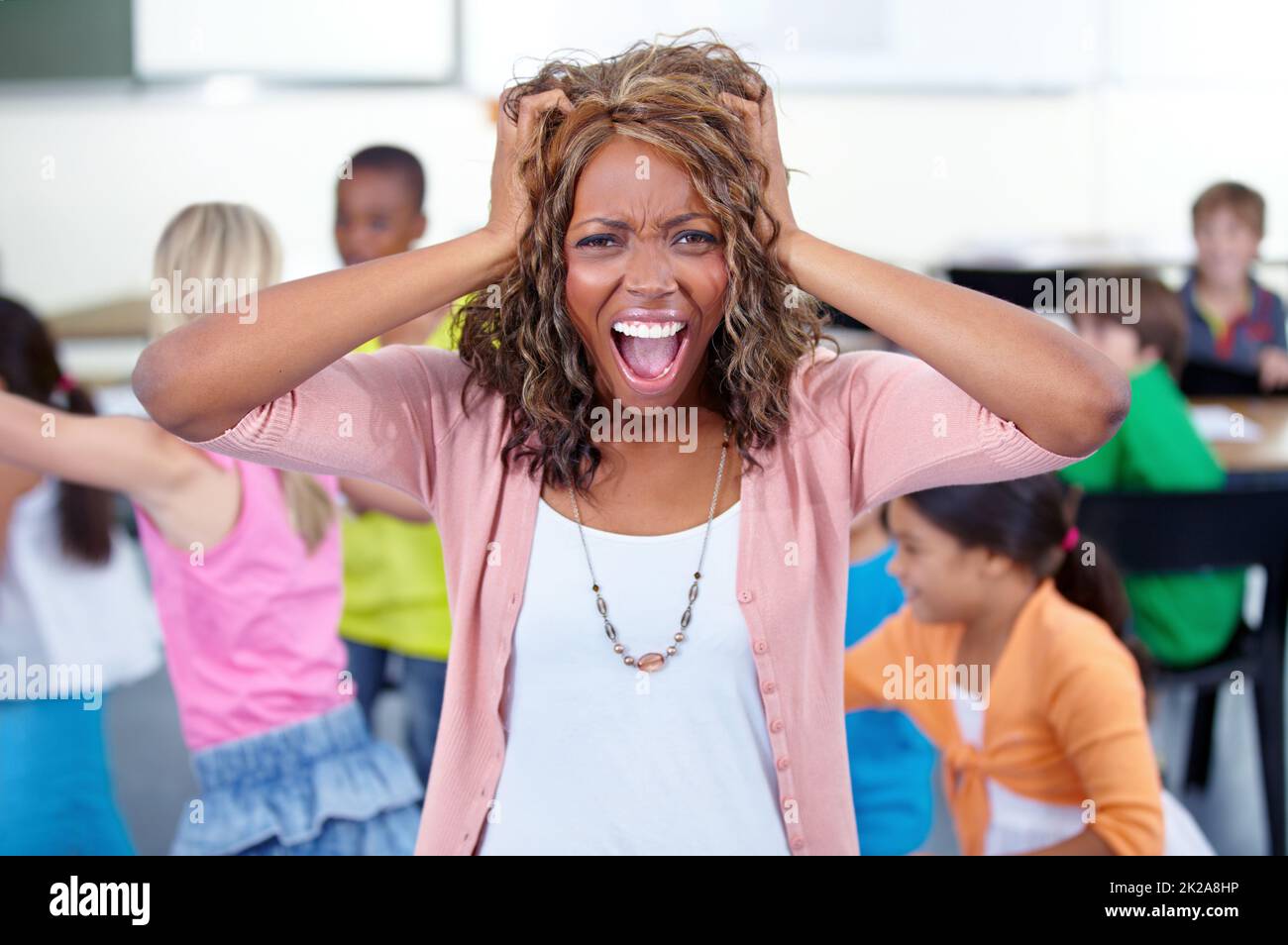 Angry teacher classroom hi-res stock photography and images - Alamy