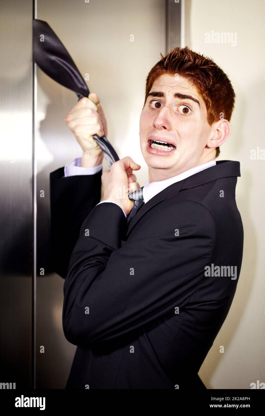 People stuck in elevator hi-res stock photography and images - Alamy