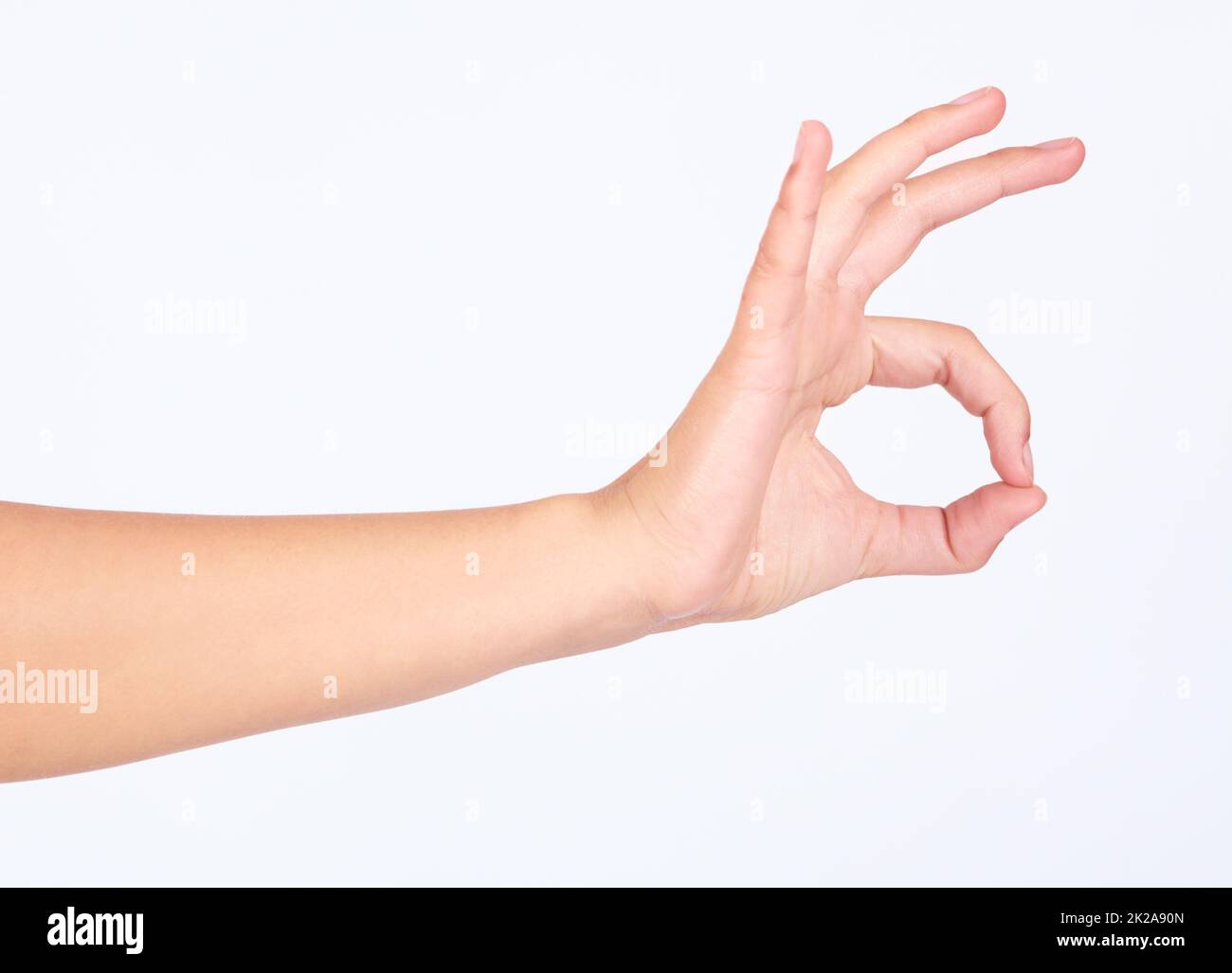 All is a-okay. Cropped image of a hand giving the okay sign Stock Photo ...
