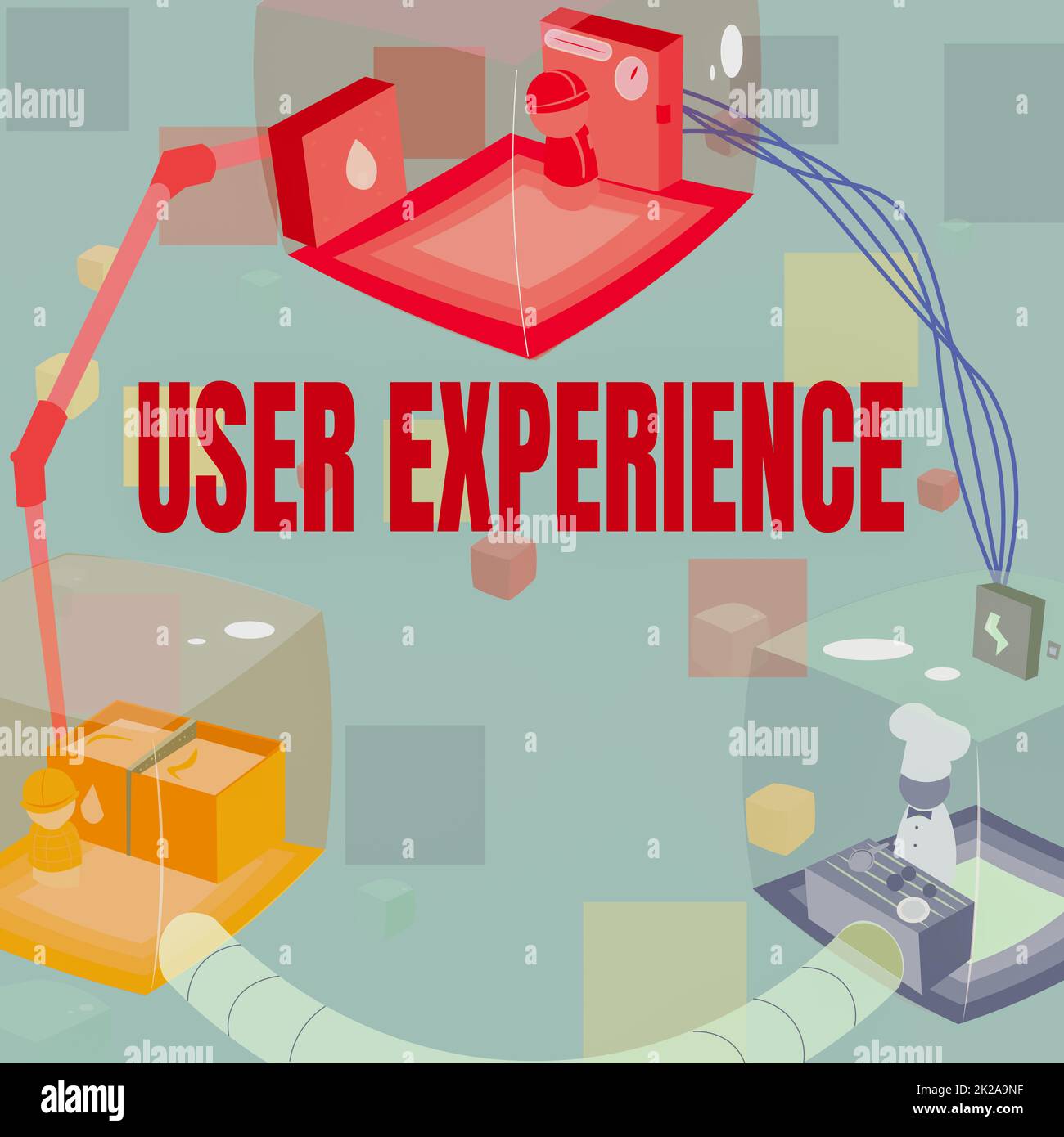 Text sign showing User Experience. Business idea the overall experience ...