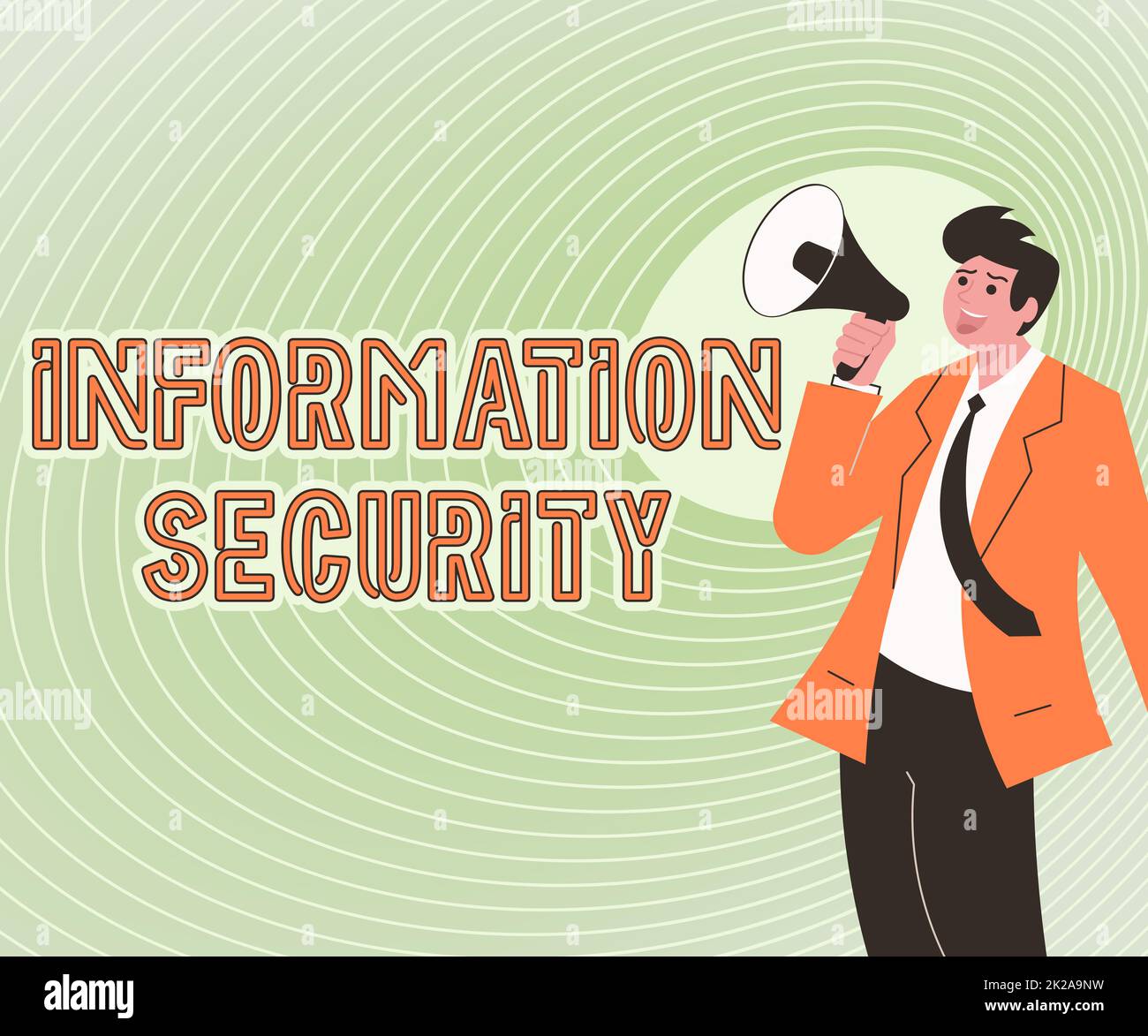Handwriting text Information Security. Business idea being protected ...