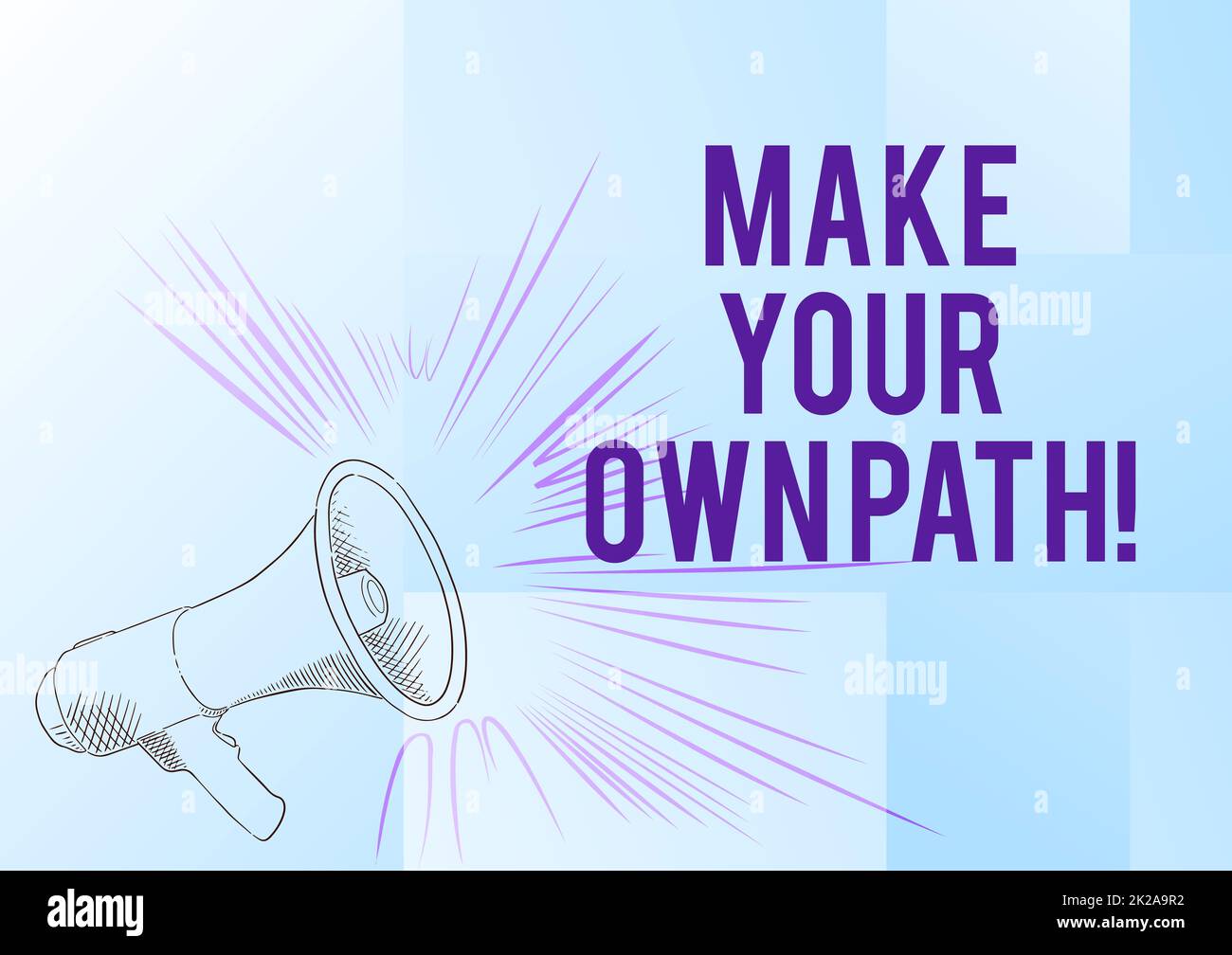 Text showing inspiration Make Your Own Path. Conceptual photo deciding ...