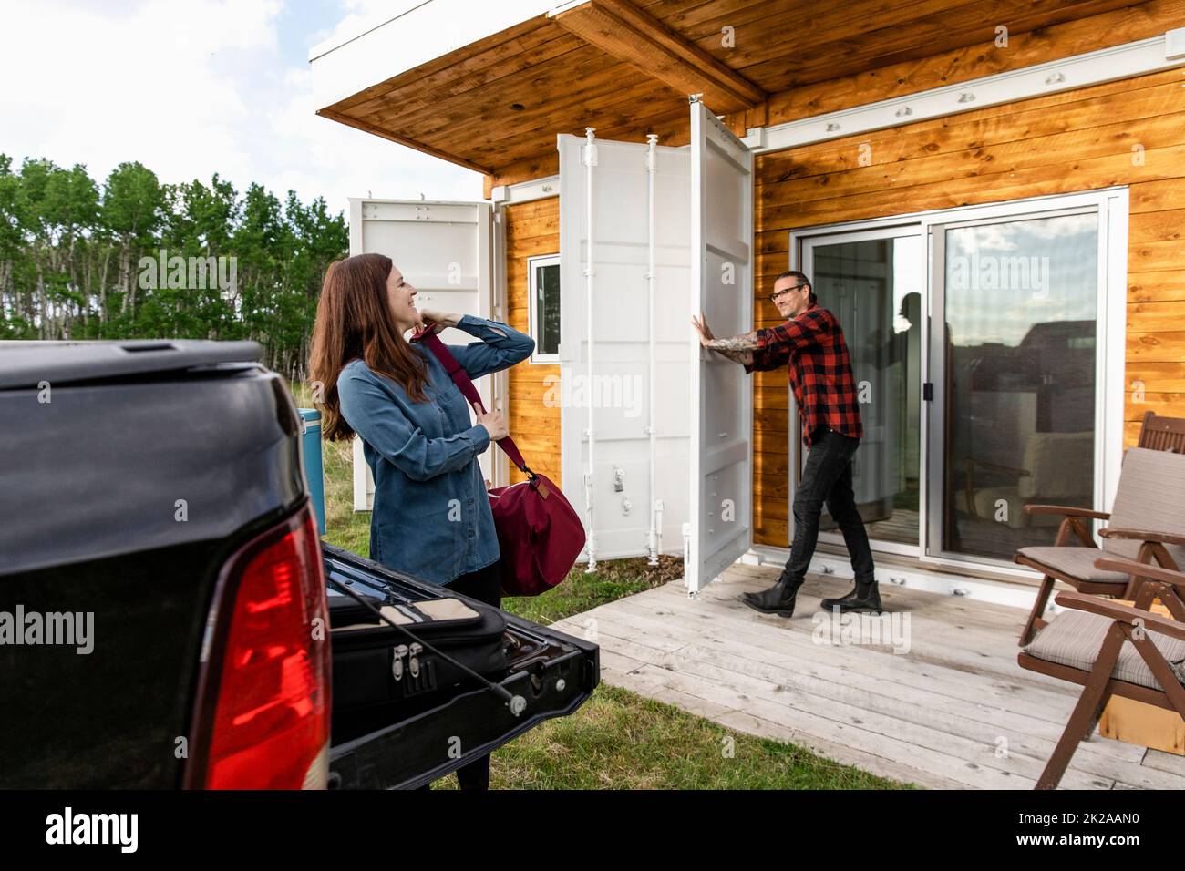 Shipping tiny container house hi-res stock photography and images - Alamy