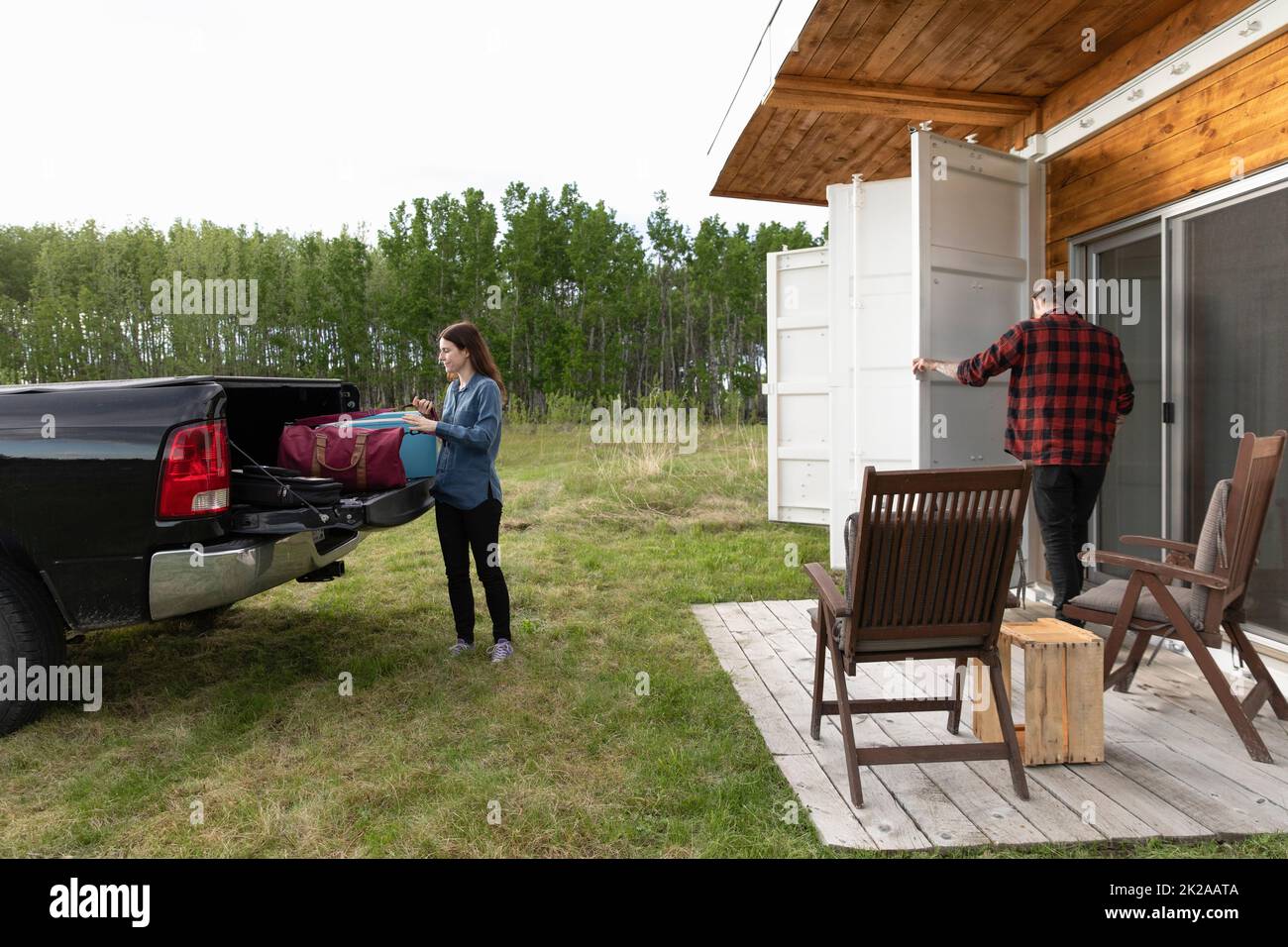 Shipping tiny container house hi-res stock photography and images - Alamy