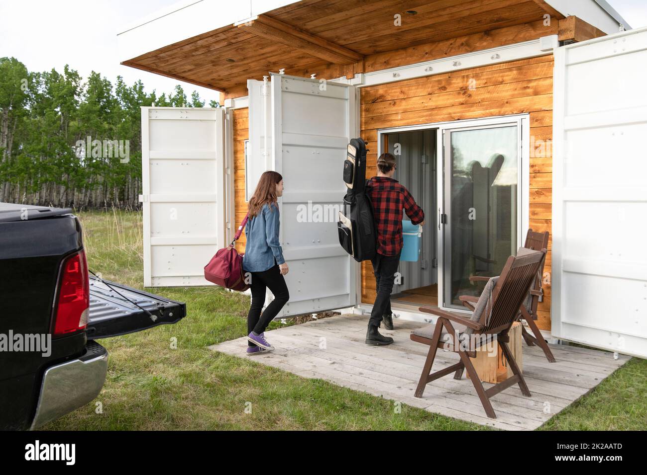 Shipping tiny container house hi-res stock photography and images - Alamy
