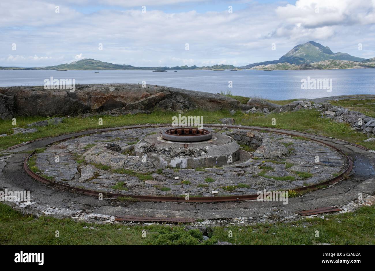 Gronsvik, Norway - July 09, 2022: Gronsvik Fort was a German coastal ...