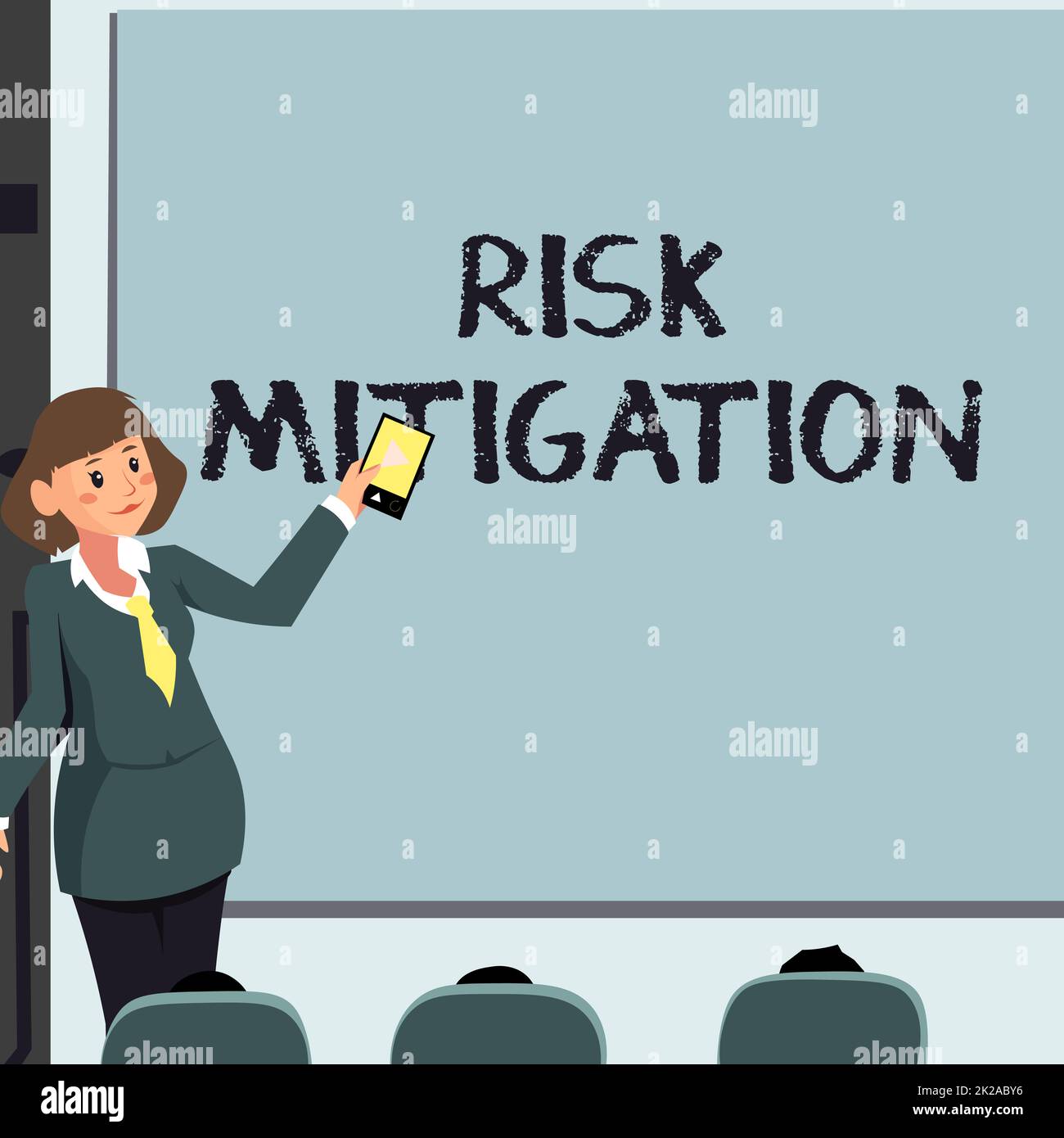 Sign displaying Risk Mitigation. Business overview strategy to prepare ...
