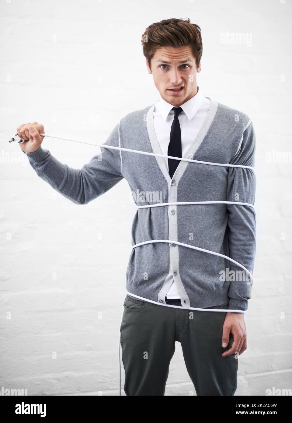 Wrapped with cable hi-res stock photography and images - Alamy