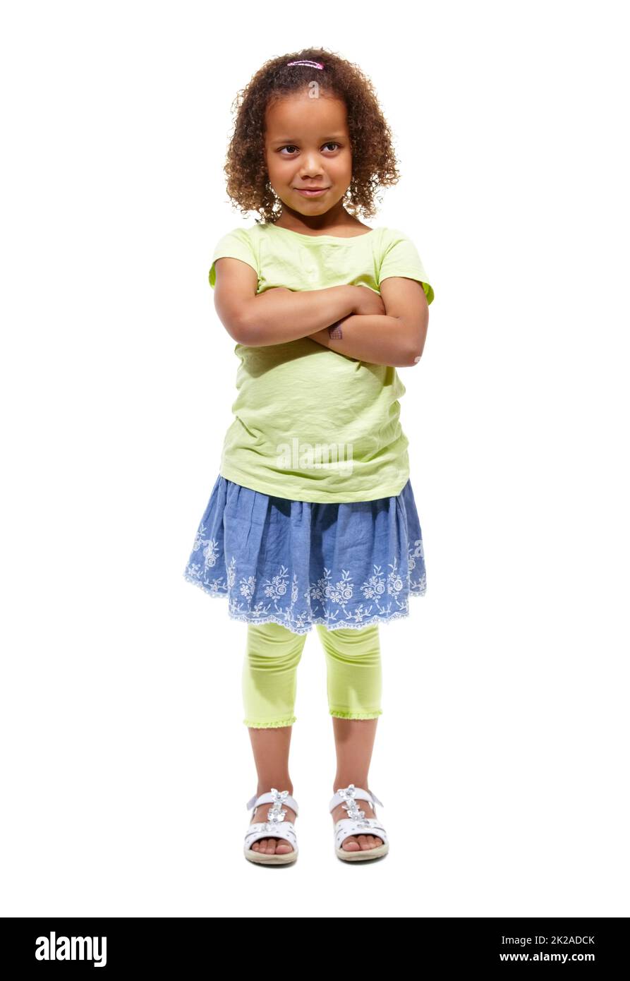 Girl standing white background Cut Out Stock Images & Pictures - Alamy