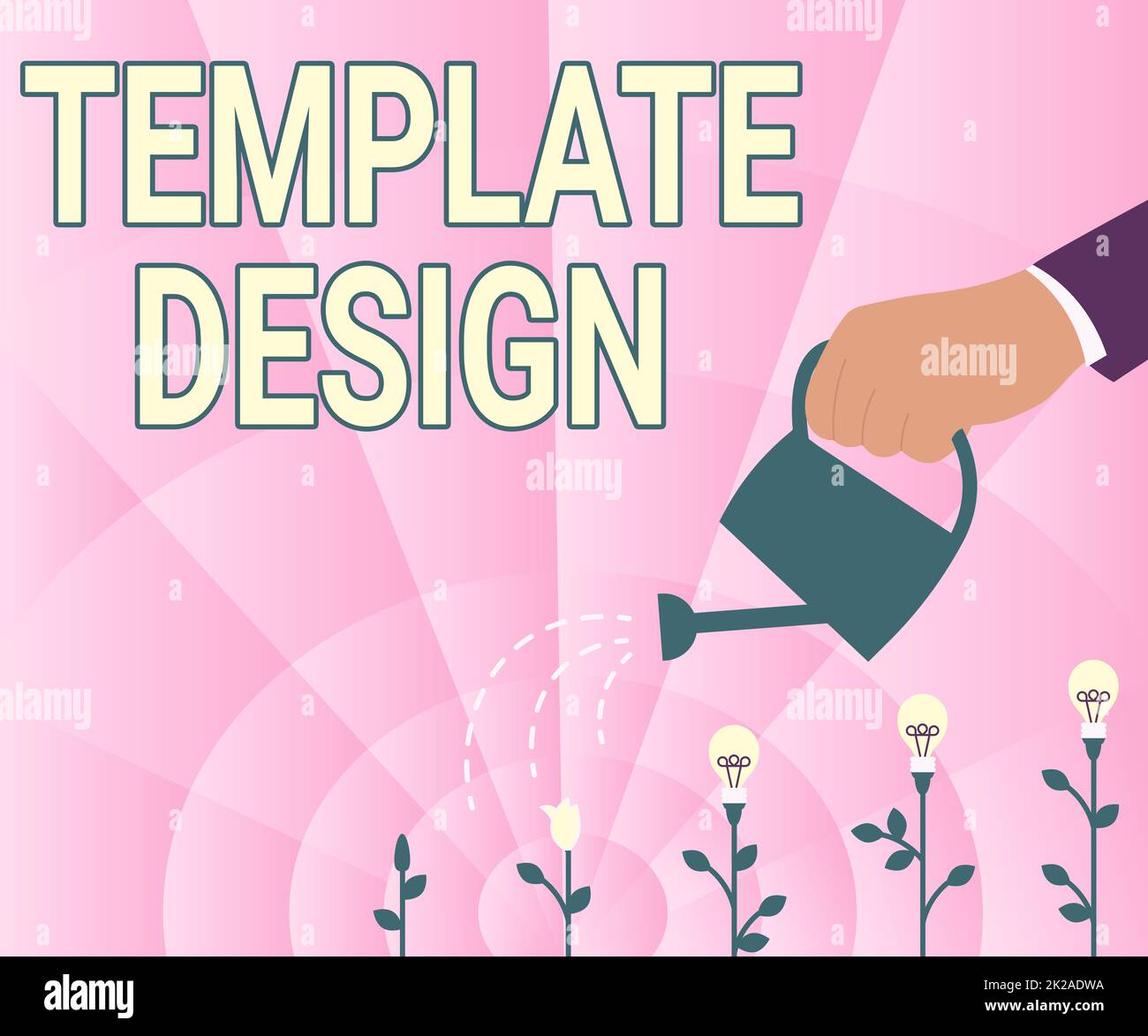 Sign displaying Template Design. Conceptual photo an overall layout or blueprint with a format ...
