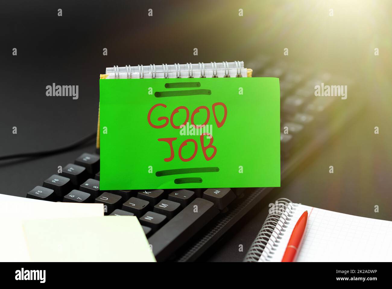 Text caption presenting Good Job. Conceptual photo encourage someone ...