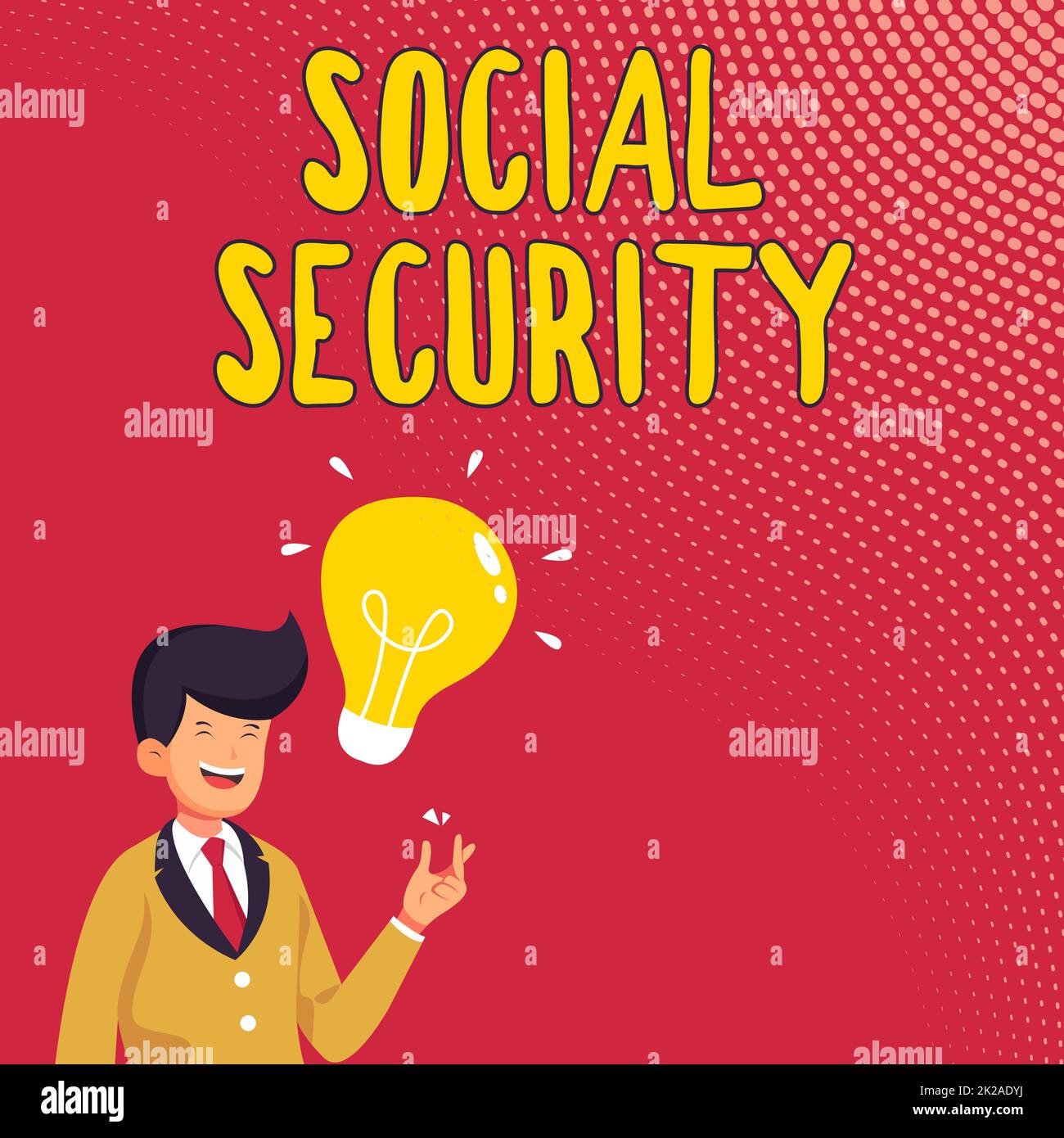 Hand writing sign Social Security. Word Written on government system ...