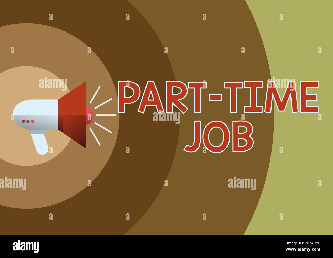 Sign displaying Part time Job. Word for employment marked by working ...