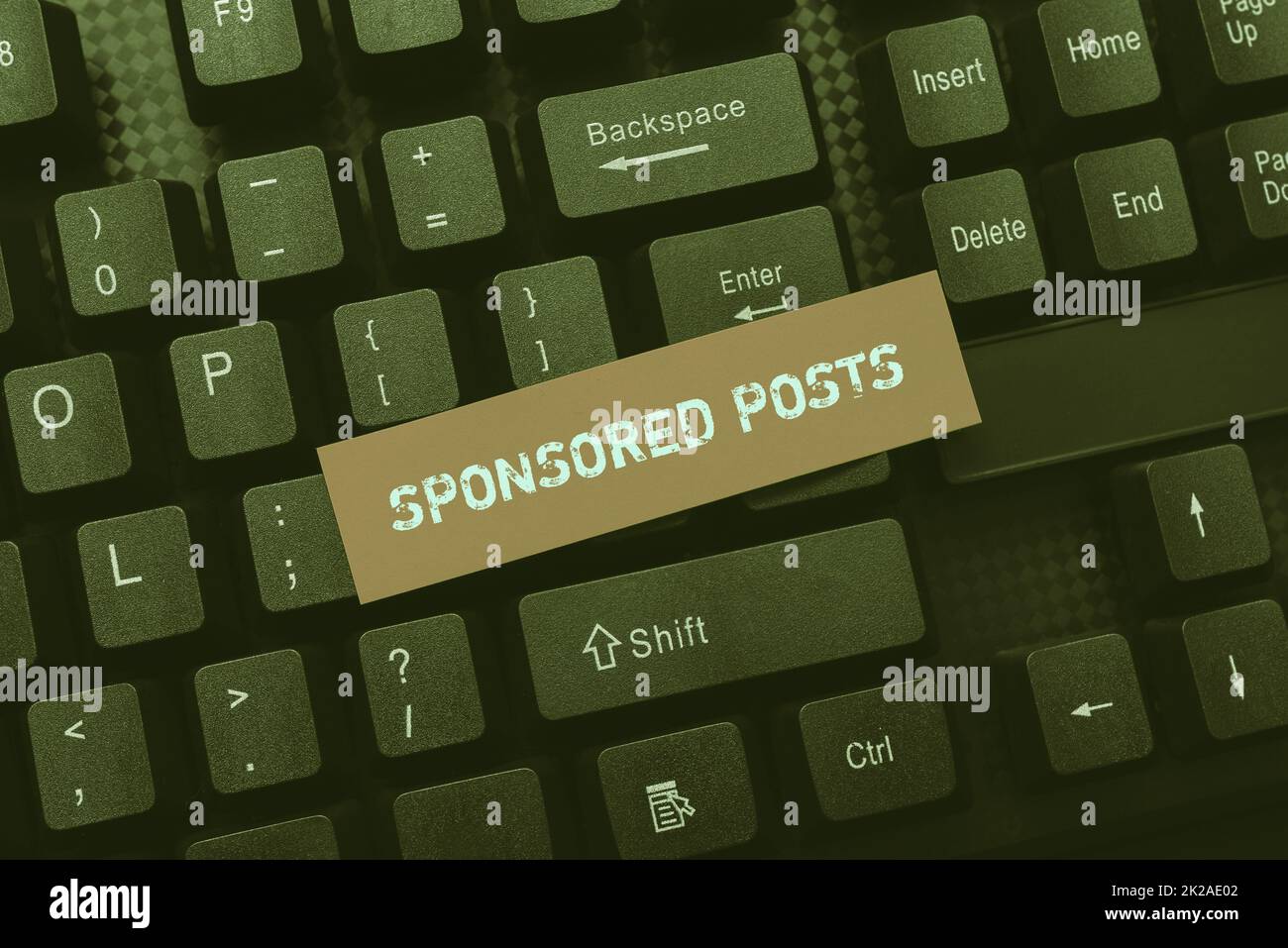 Writing displaying text Sponsored Posts. Word for post that a business ...