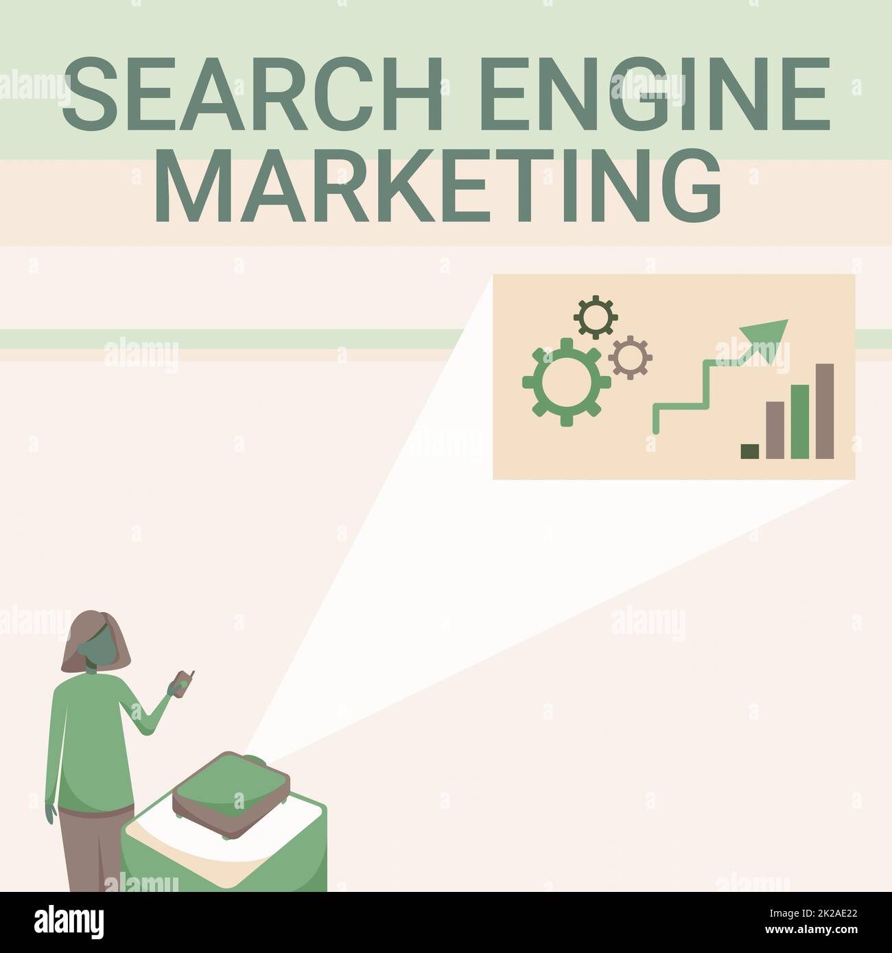 Text sign showing Search Engine Marketing. Business concept online ...