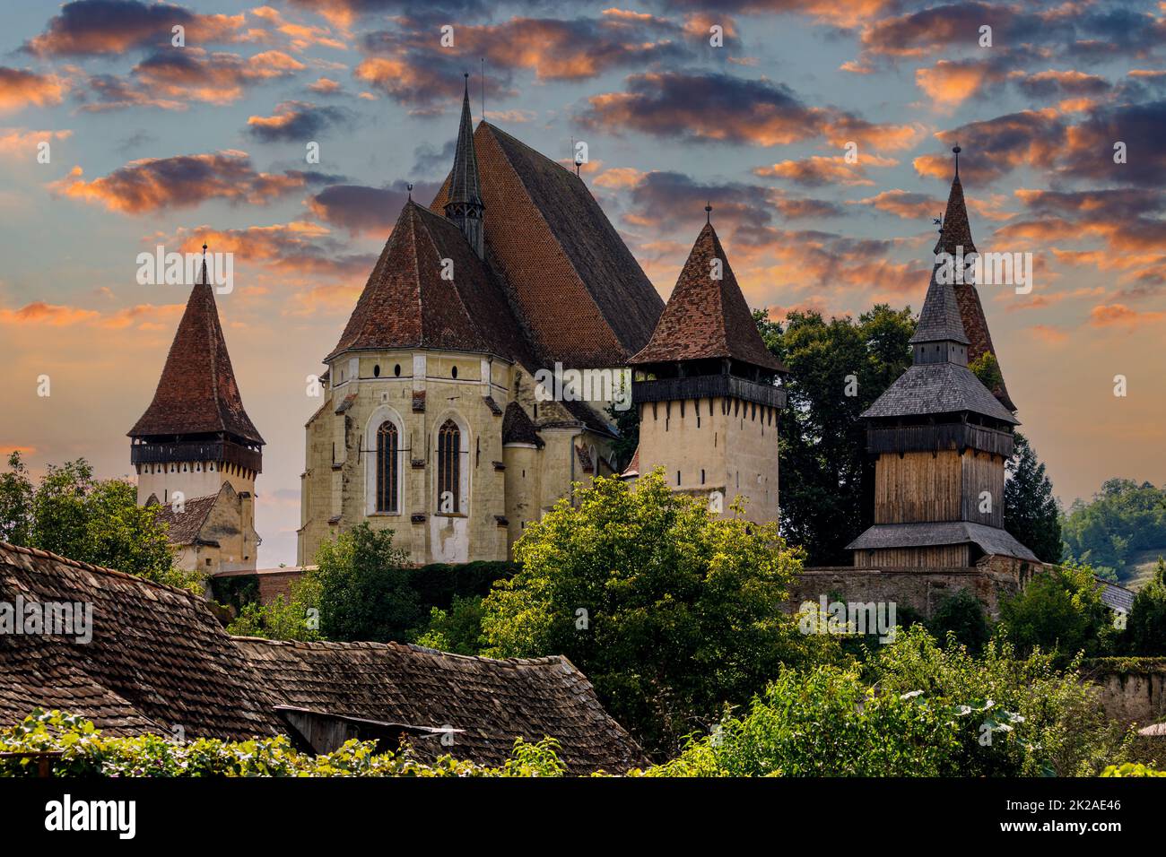 The historic castle church of Biertan in Romania Stock Photo - Alamy