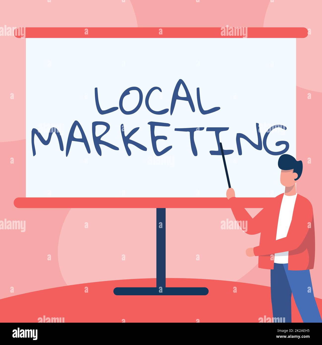 Conceptual caption Local Marketing. Internet Concept targeting audience ...