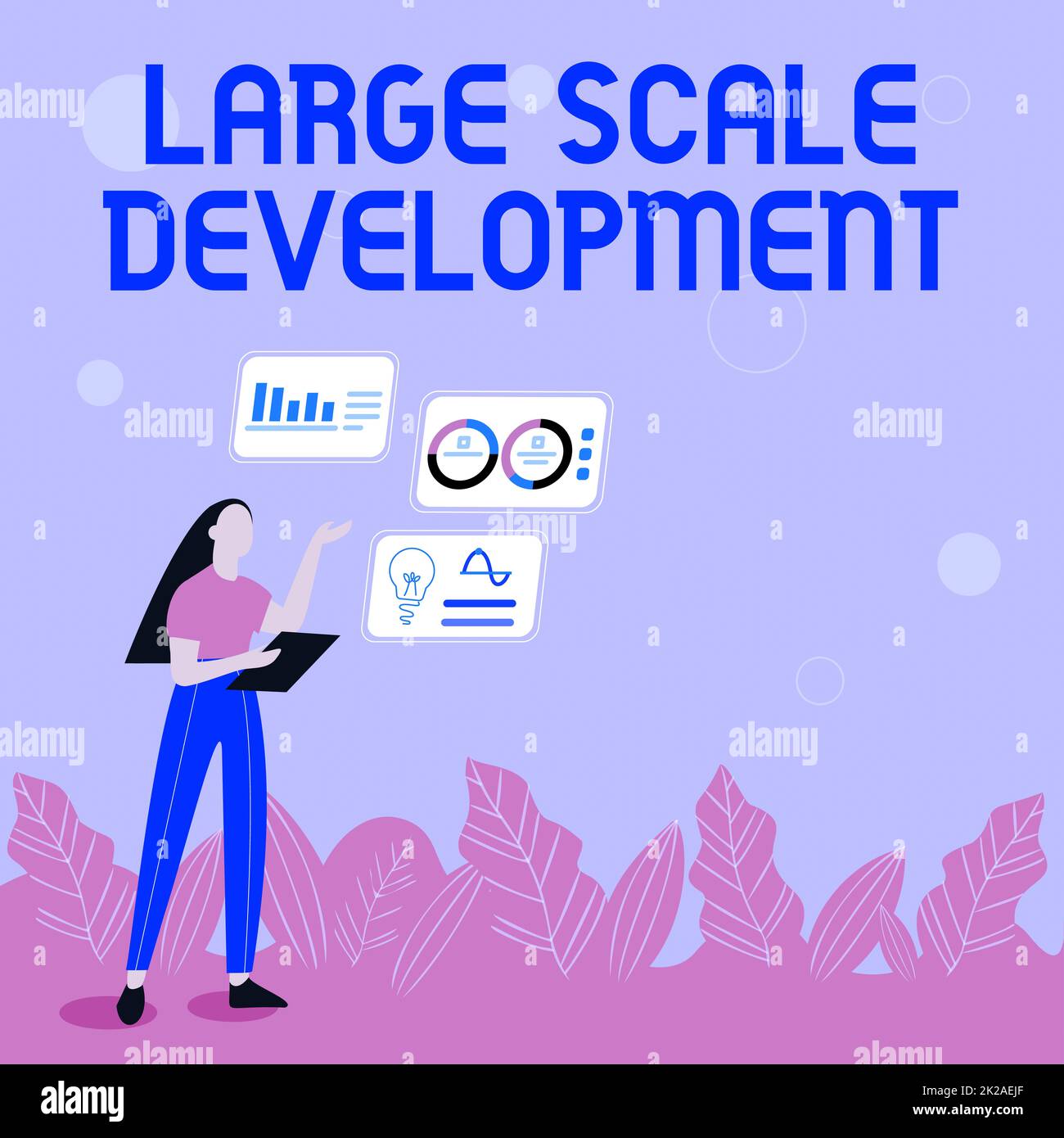 Text caption presenting Large Scale Development. Business concept very ...