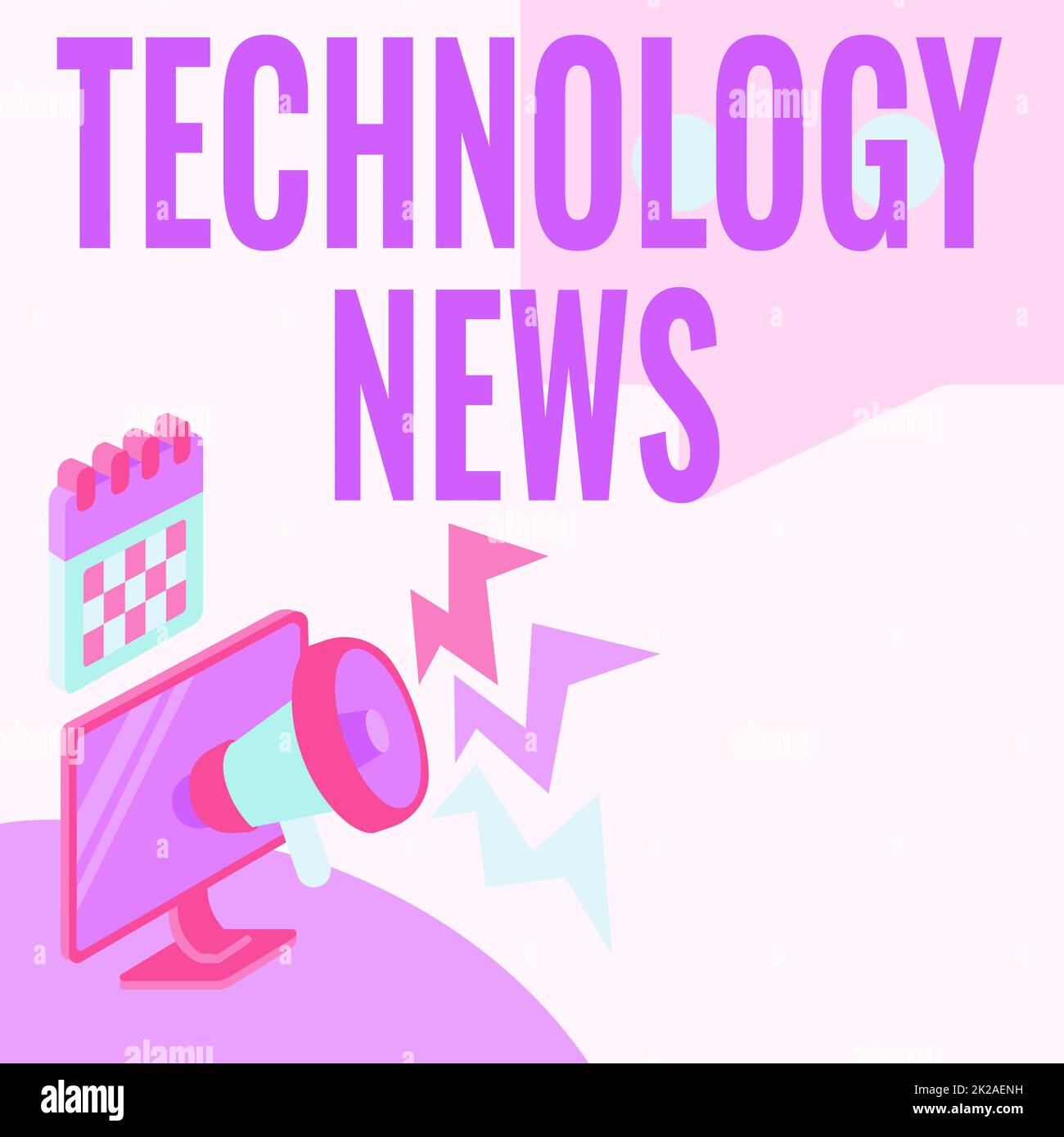 Conceptual display Technology News. Business idea newly received or ...