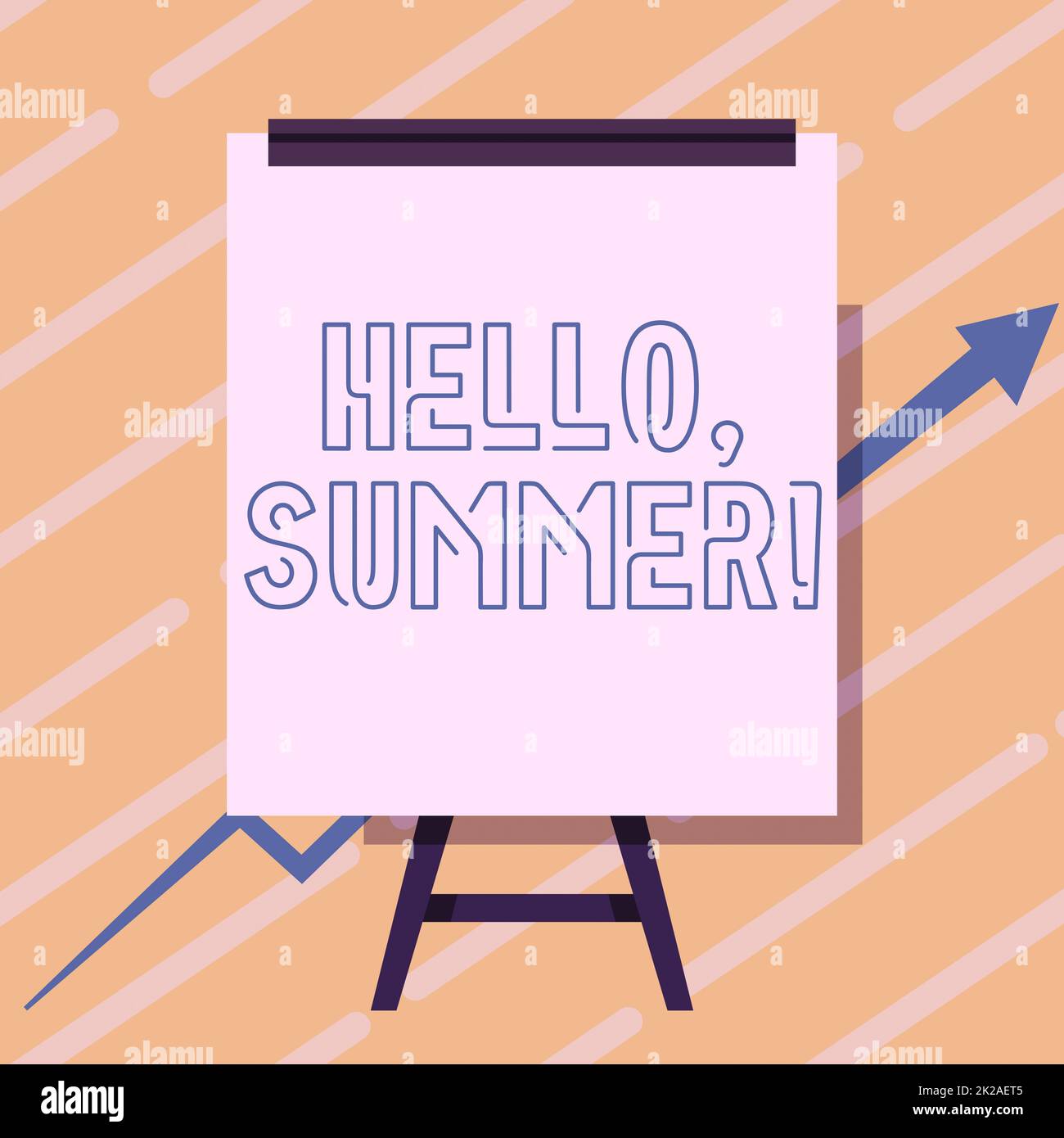 Text sign showing Hello, Summer. Word Written on greeting used when the ...