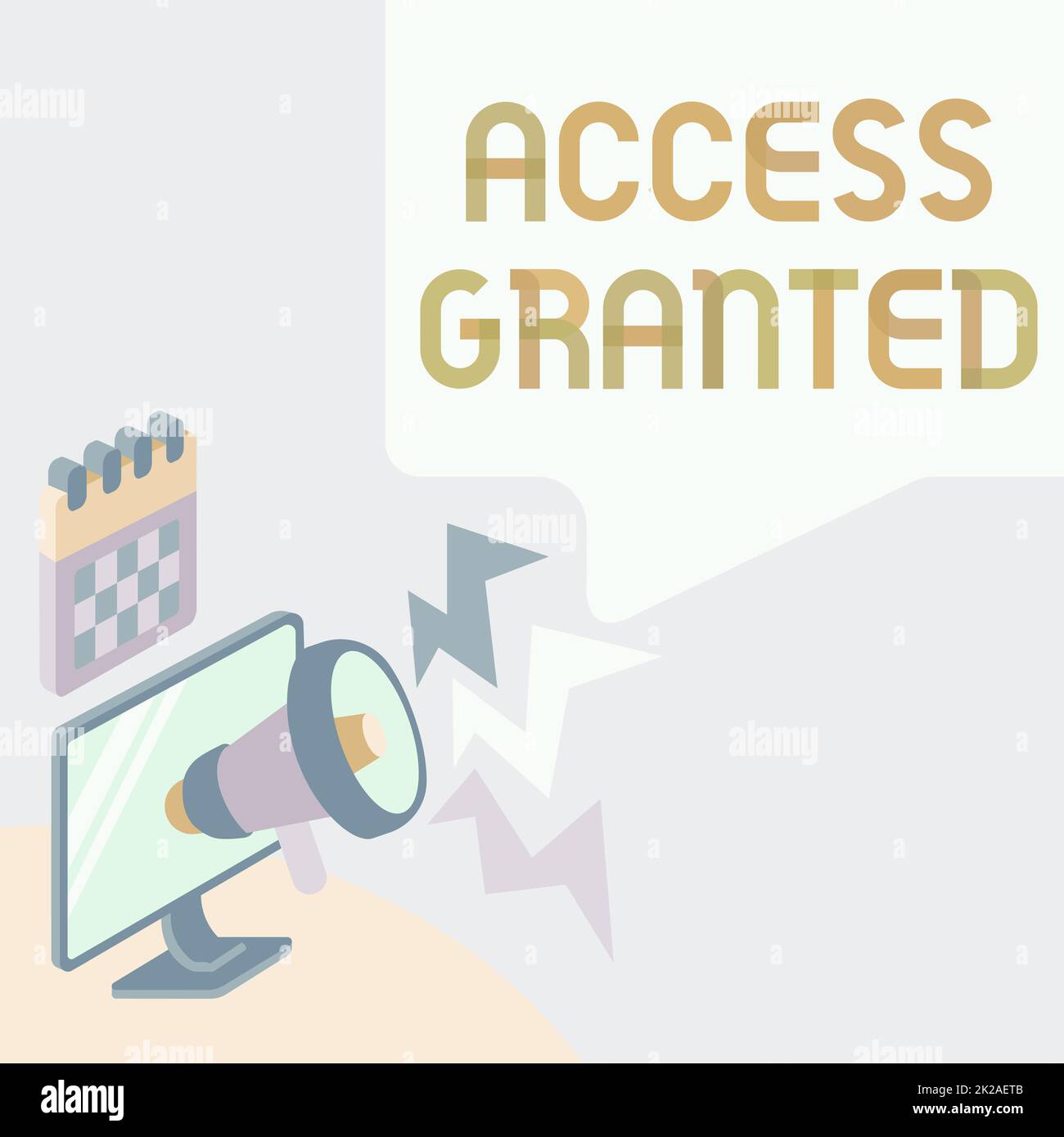 Hand writing sign Access Granted. Conceptual photo admittance of users ...