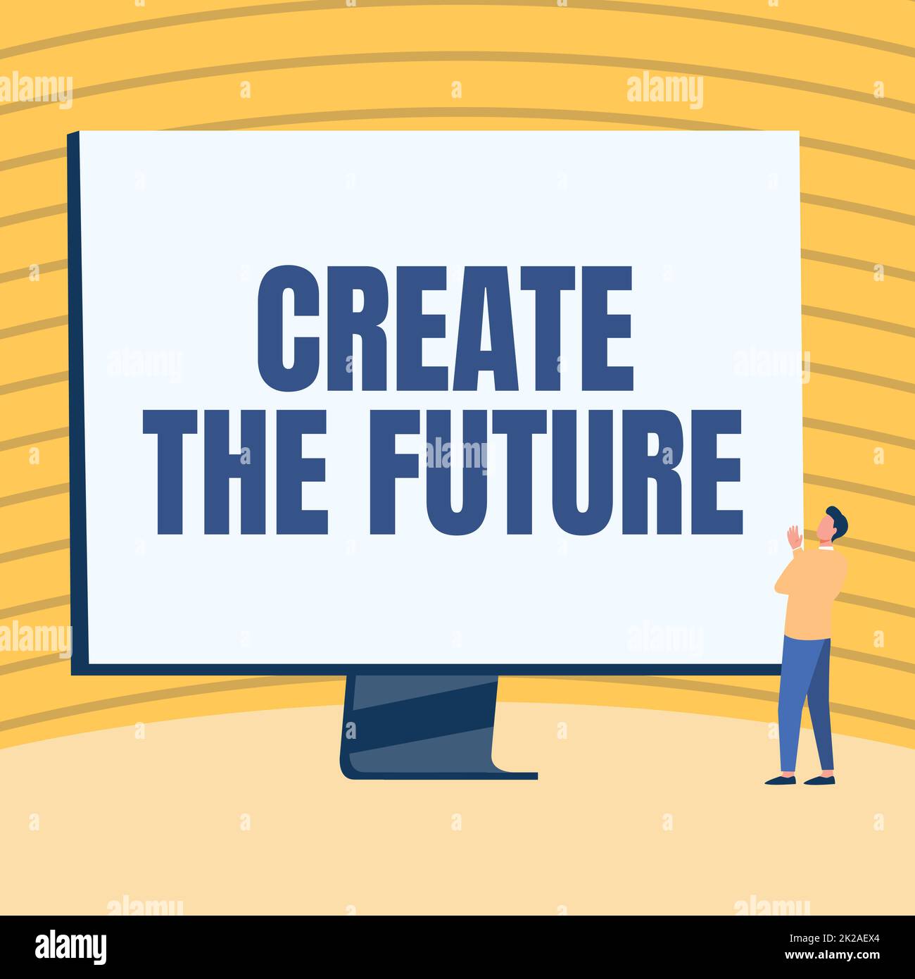 Conceptual display Create The Future. Business overview work really ...