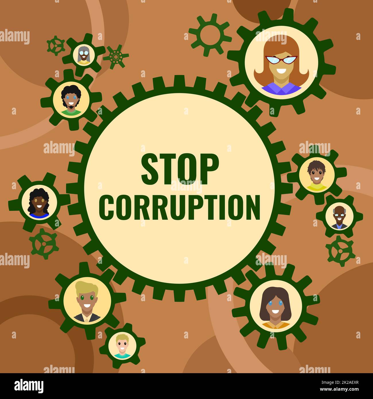 Writing displaying text Stop Corruption. Concept meaning Put an end in ...