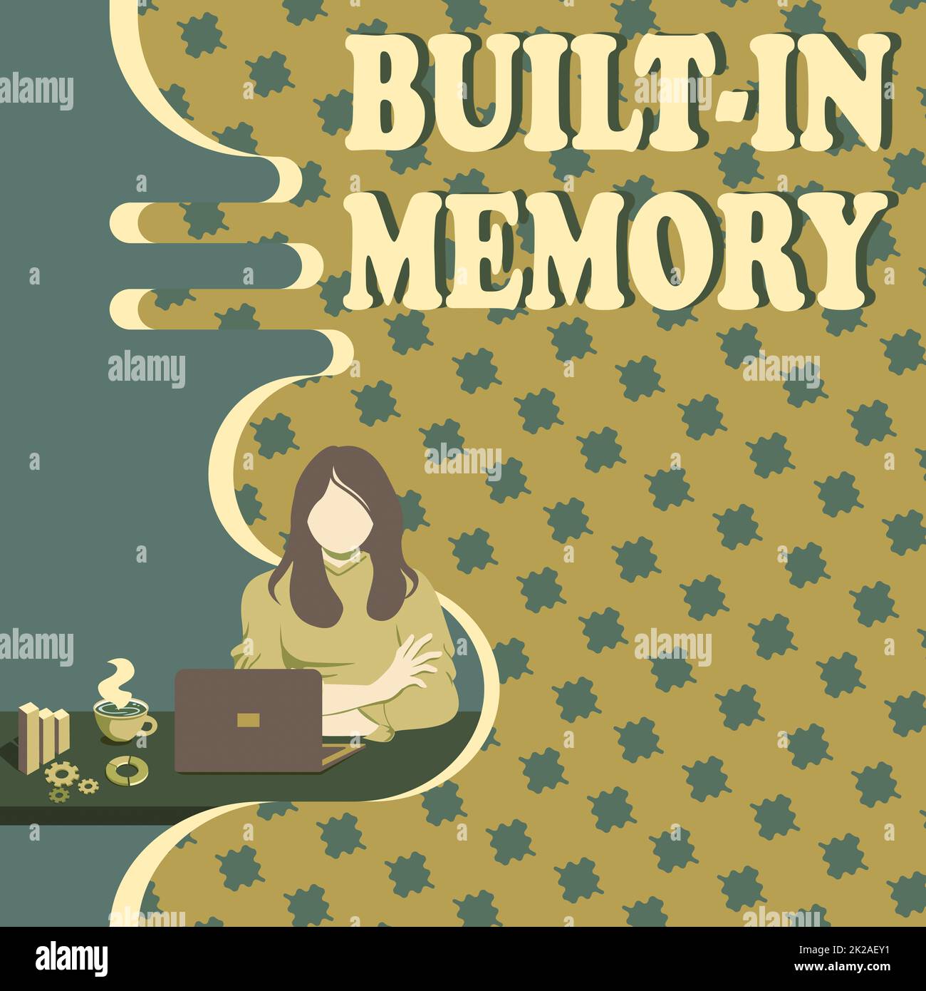 Text caption presenting Built In Memory. Business approach device or ...