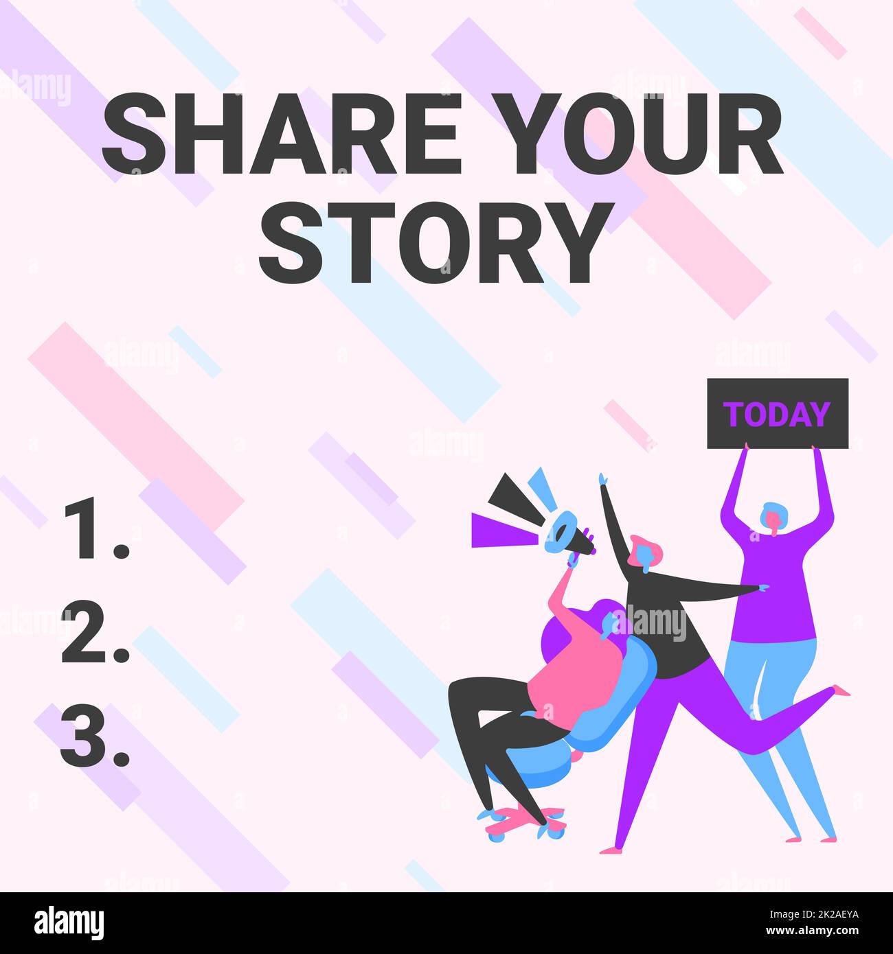 Text sign showing Share Your Story. Business overview asking someone to ...