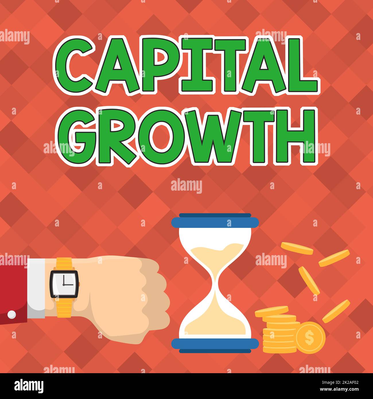 Sign displaying Capital Growth. Conceptual photo increase in the value ...