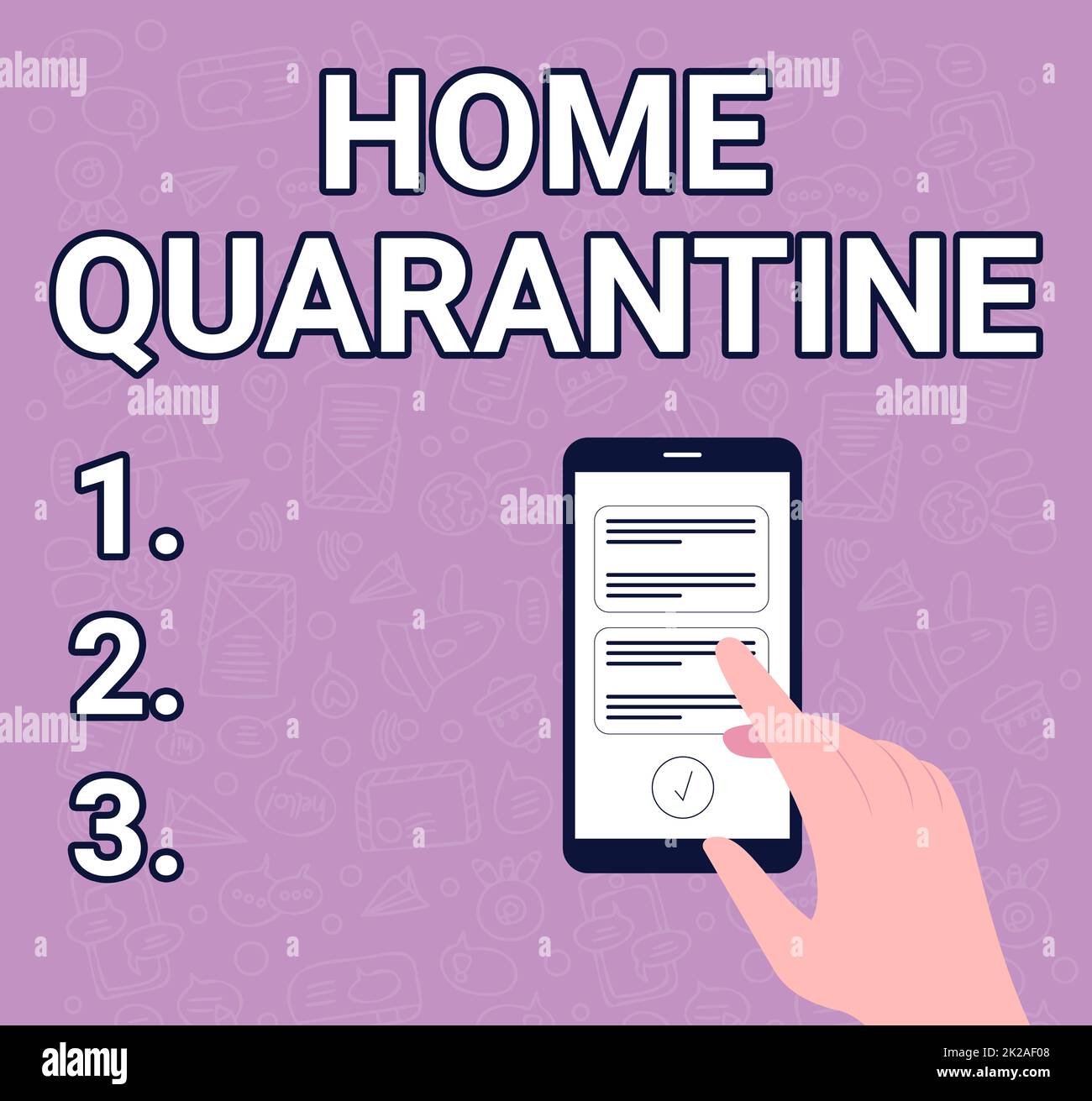 Sign displaying Home Quarantine. Business showcase Encountered a ...