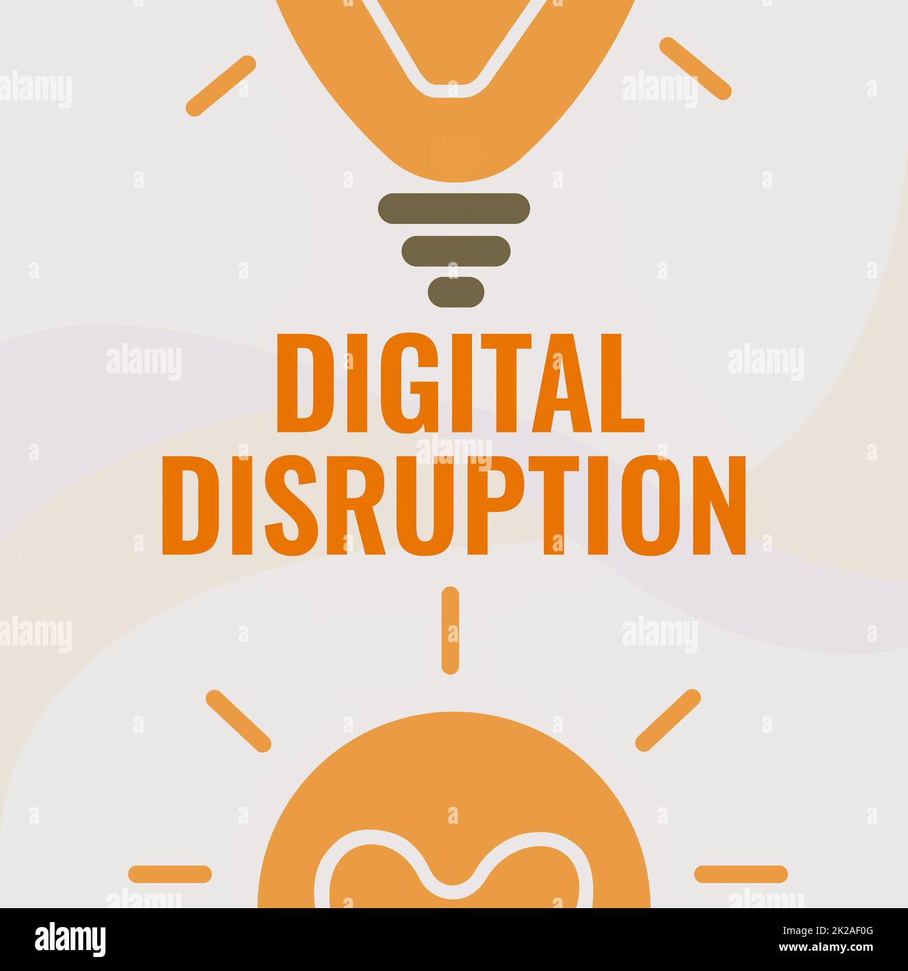 Text showing inspiration Digital Disruption. Business overview occur ...