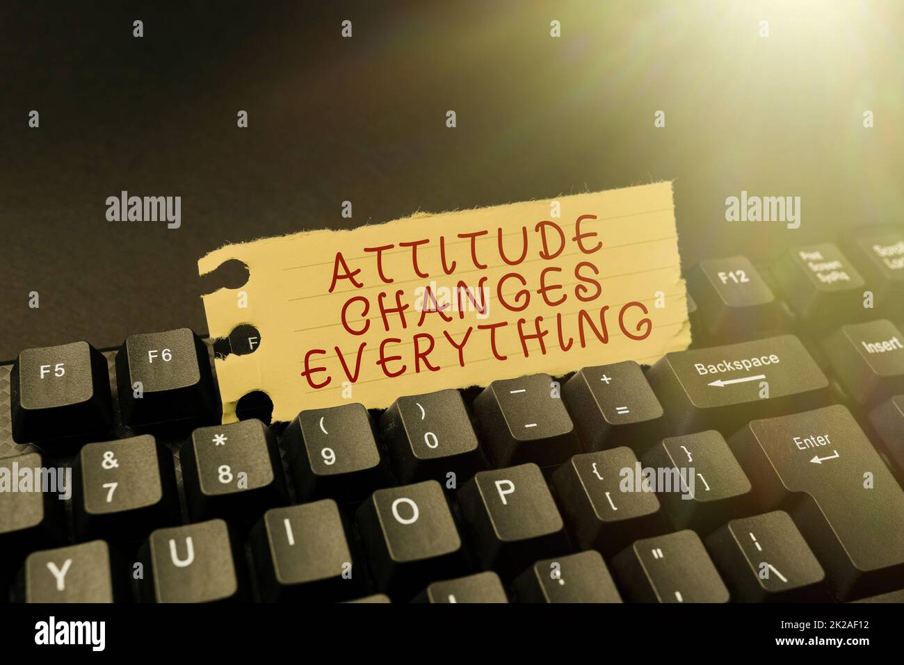 Text showing inspiration Attitude Changes Everything. Business showcase ...