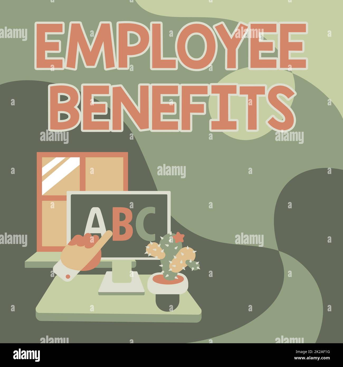 Hand writing sign Employee Benefits. Internet Concept Indirect and ...