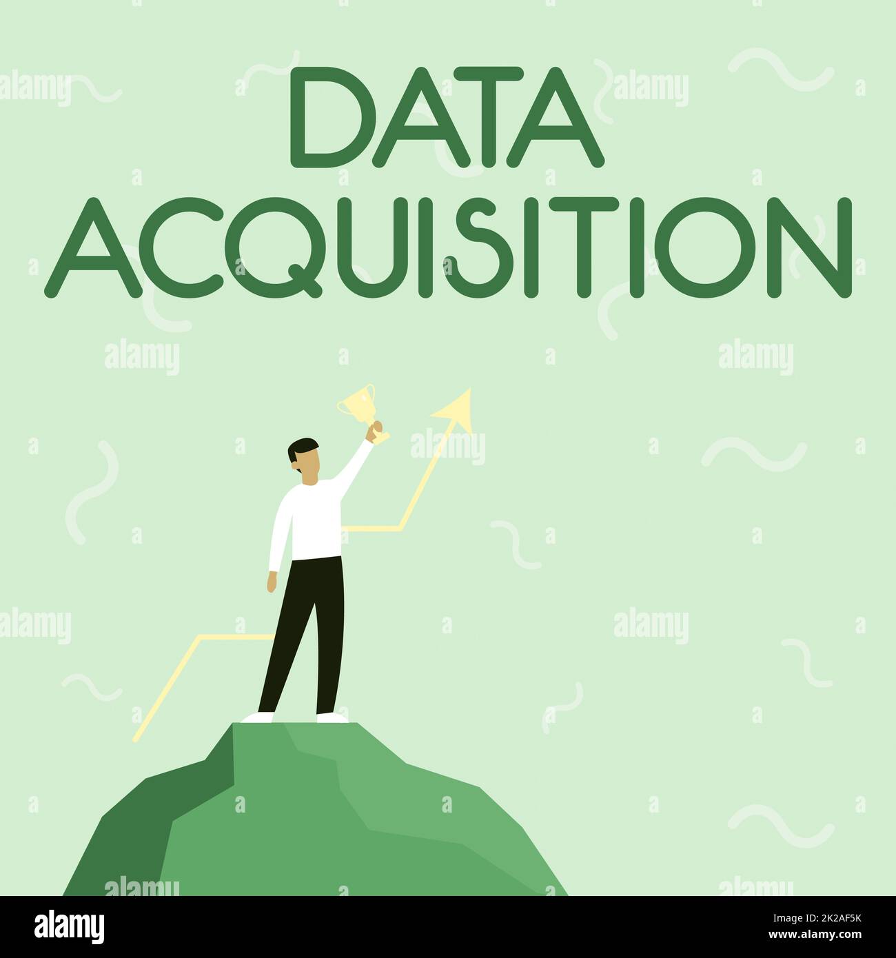 Hand writing sign Data Acquisition. Internet Concept way to obtain ...
