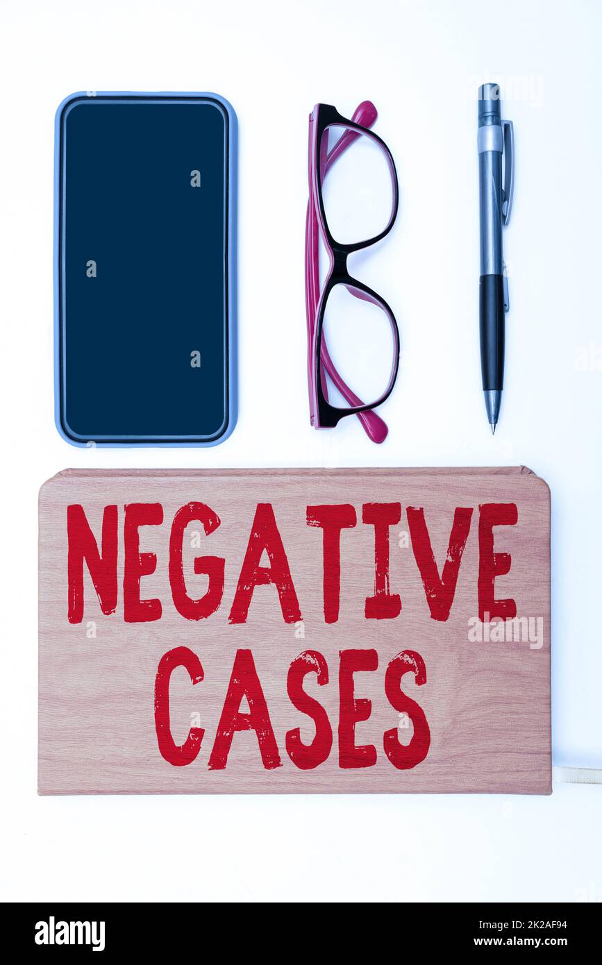 Inspiration showing sign Negative Cases. Conceptual photo circumstances ...
