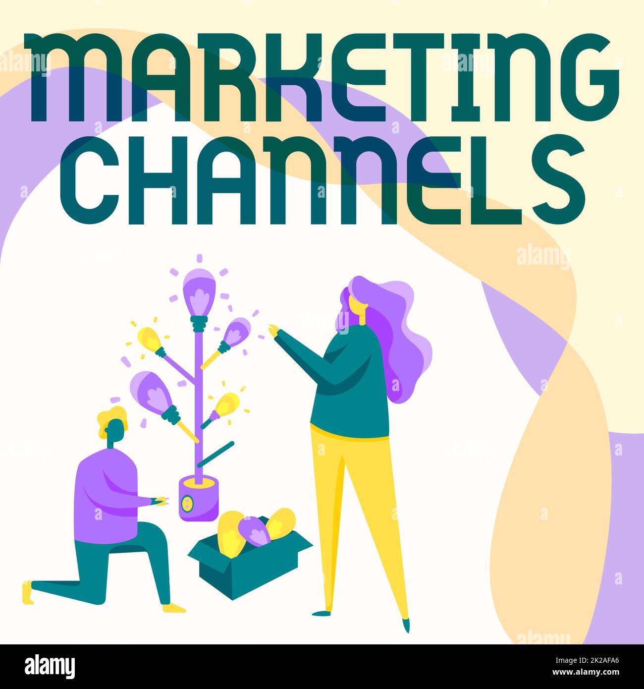 Conceptual caption Marketing Channels. Business idea the necessary to ...