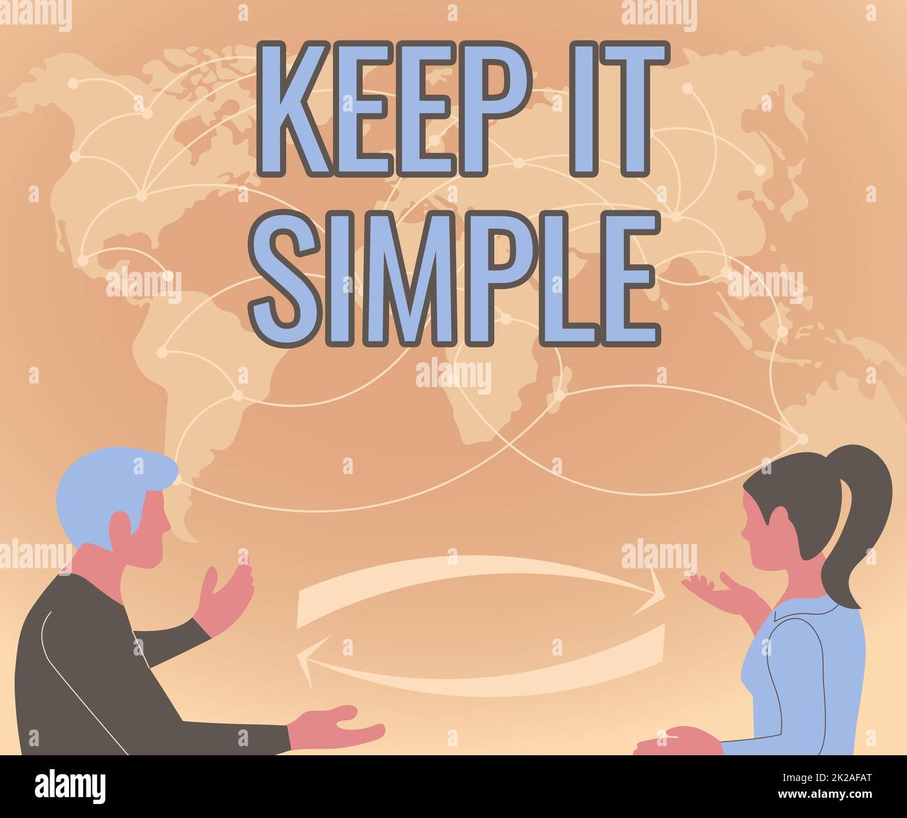 Simple world map hi-res stock photography and images - Alamy