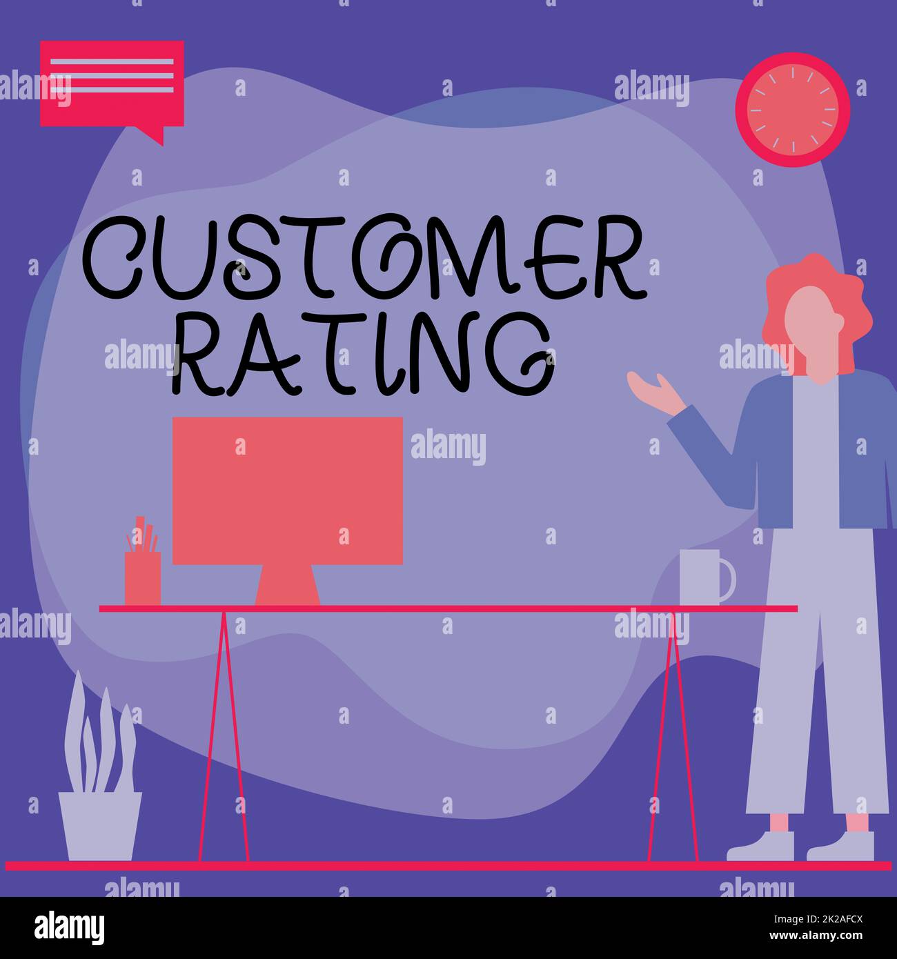 Customer feedback woman using hi-res stock photography and images - Alamy